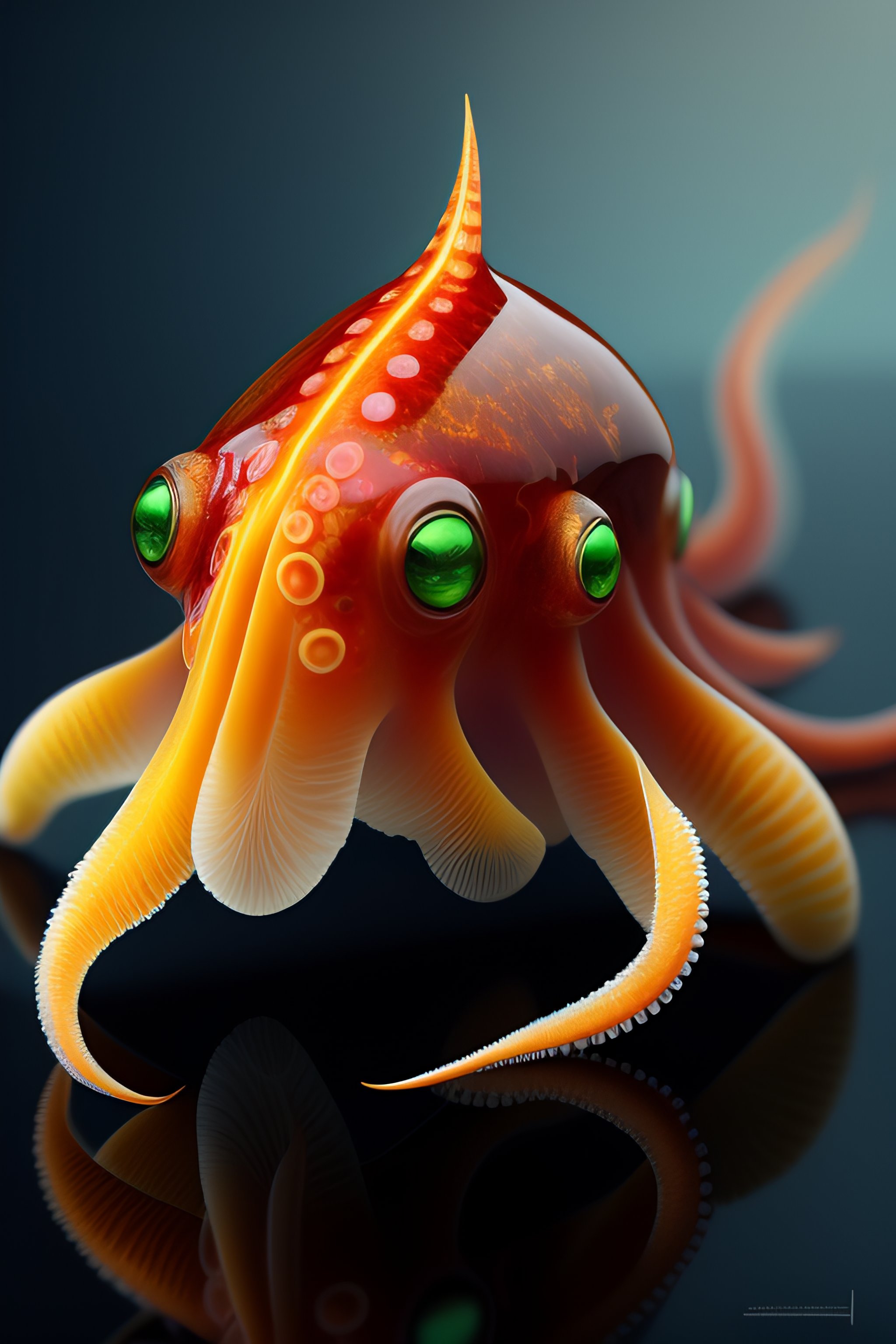 Lexica - Hyperrealistic mixed media image of a cephalopod with ...