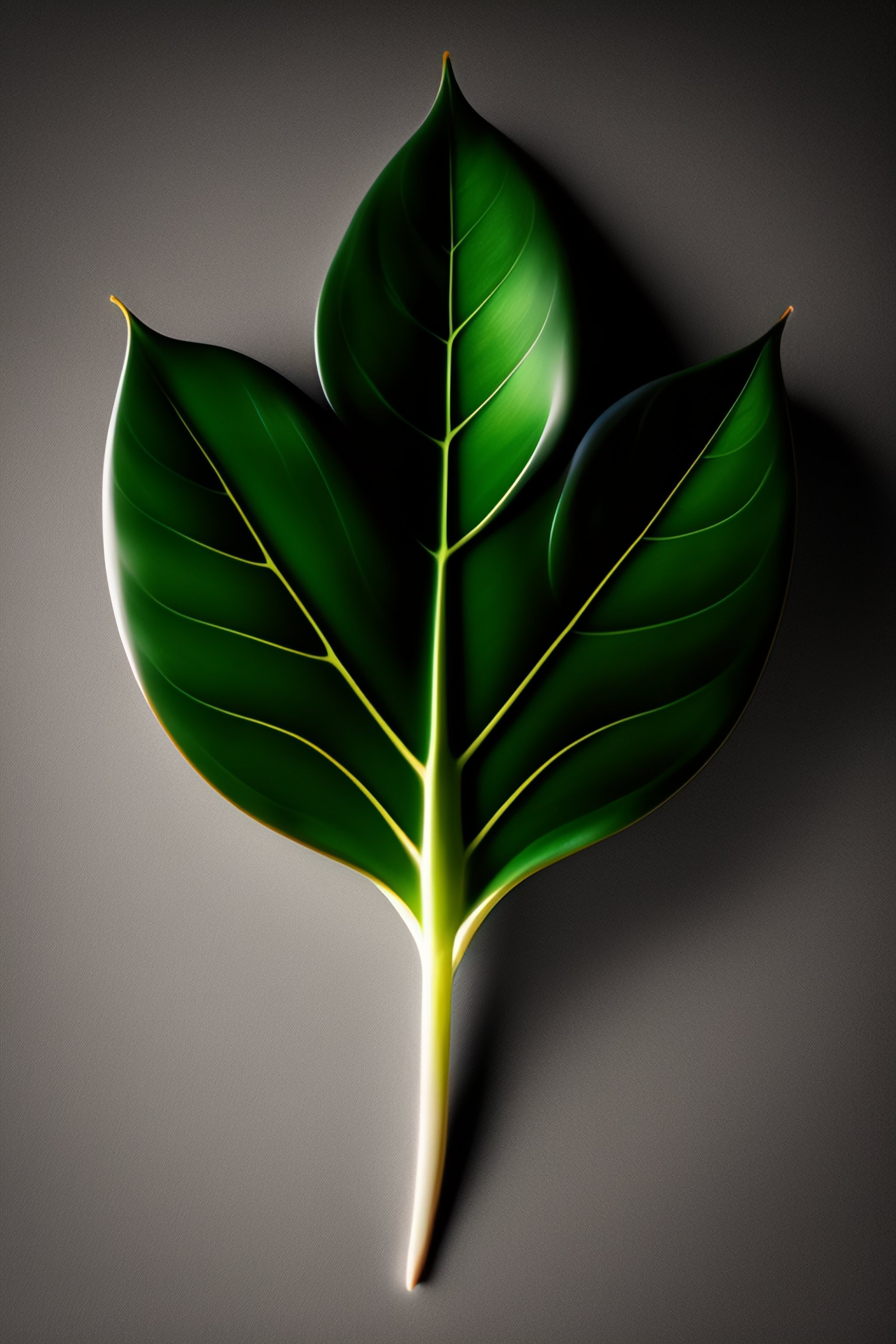 Lexica - Only leaf on base, black background, photograph,