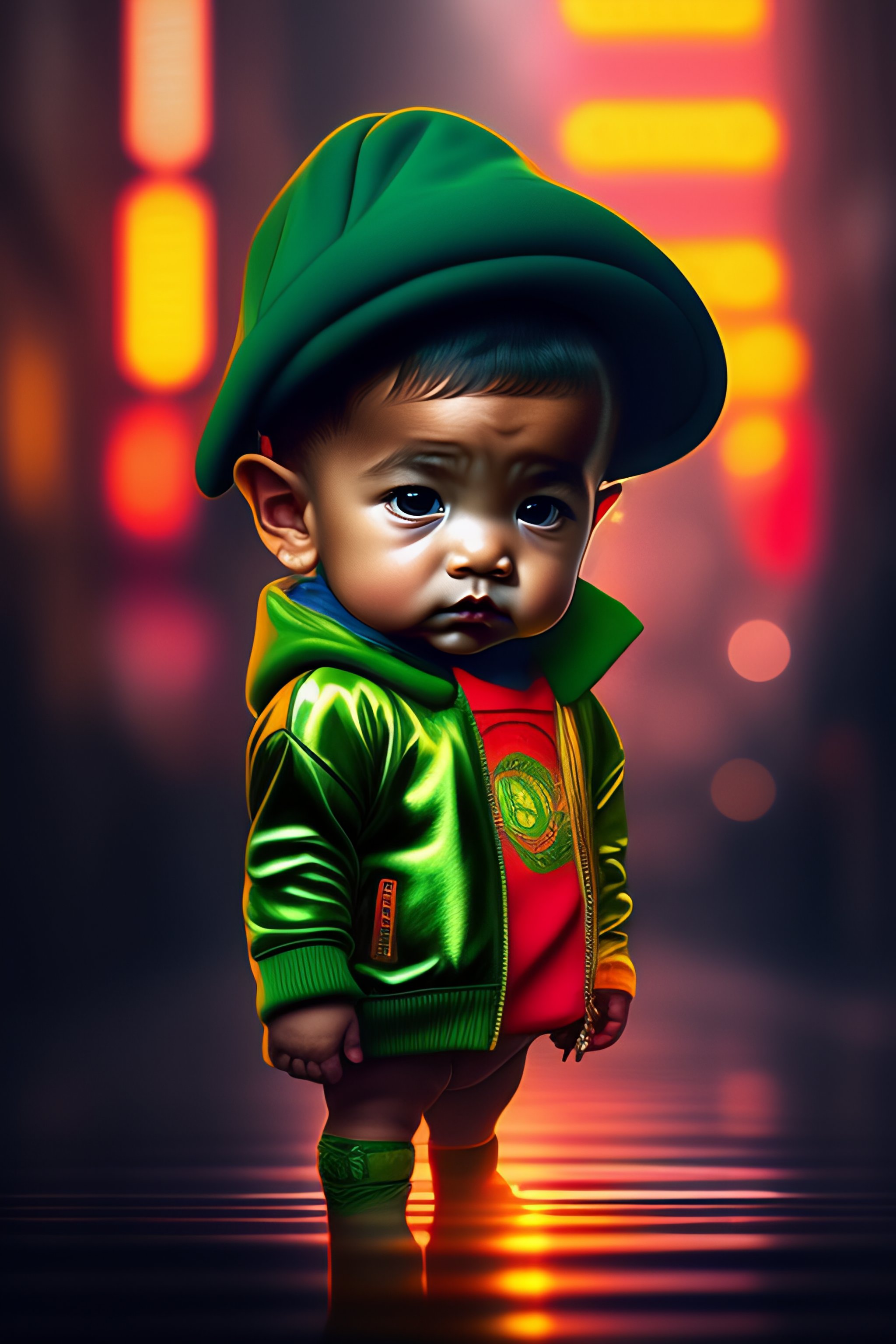 Lexica - Baby piccolo, blade runner style