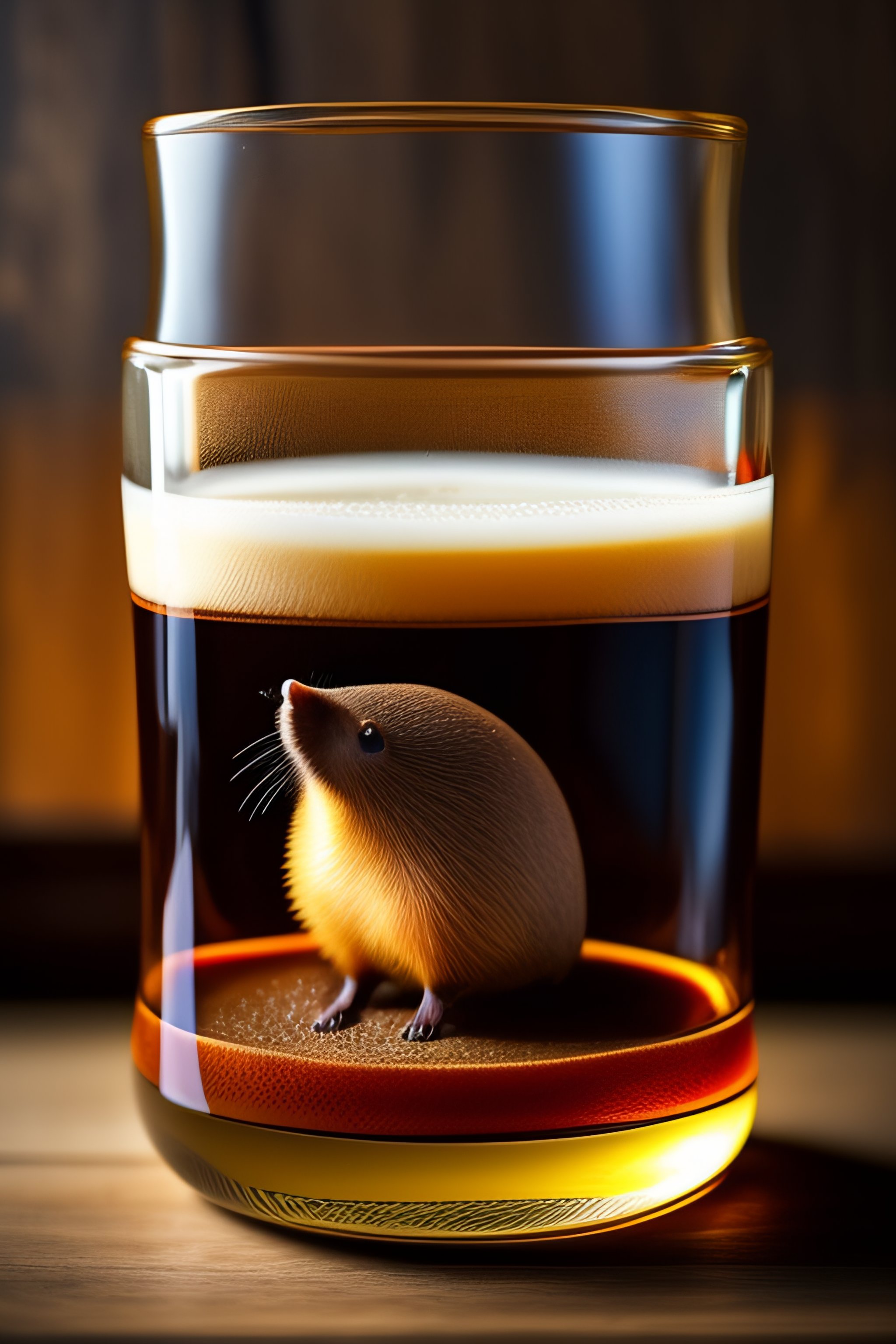 Lexica - A mole in a glass jar of whiskey