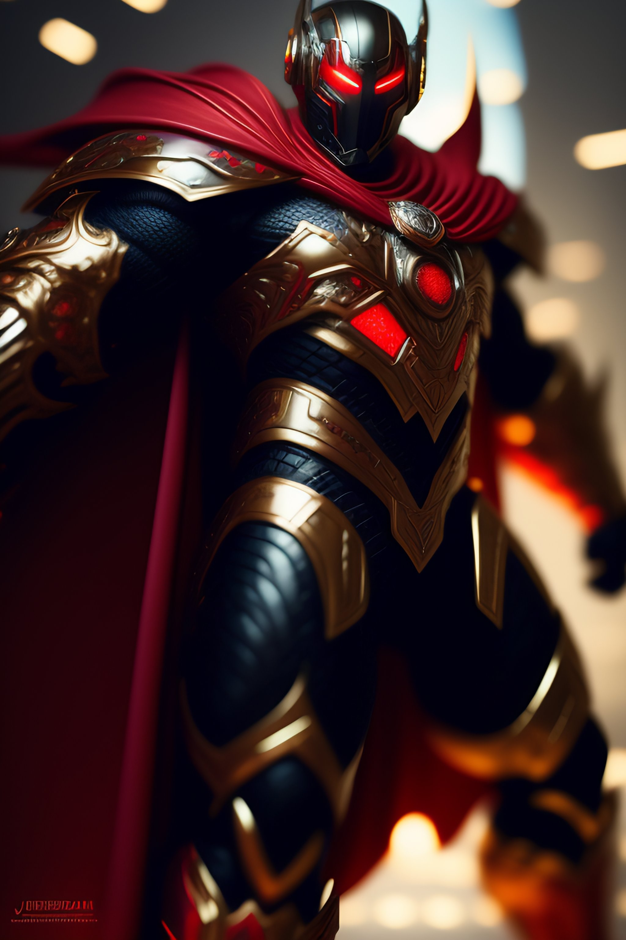 Lexica - The conqueror super villain, cyborg, robotic armor crimson ...