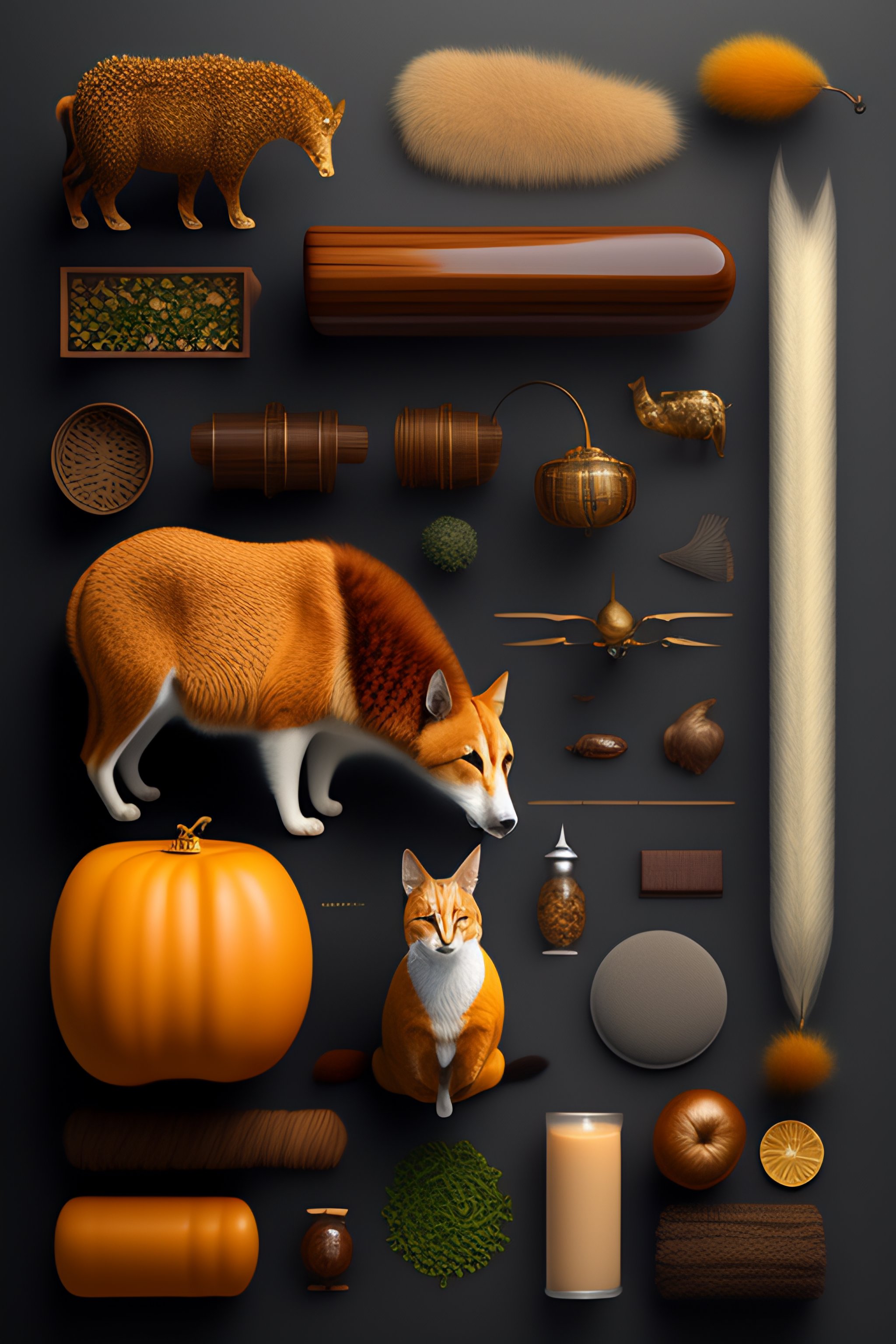 Lexica - [animal], Costumes and props, Knolling, Knolling layout, Earth ...