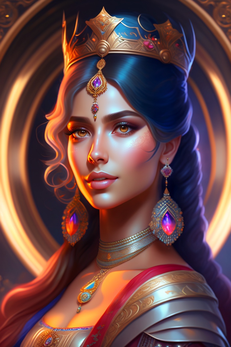 Lexica - Beautiful portrait of an attractive persian princess who is a ...