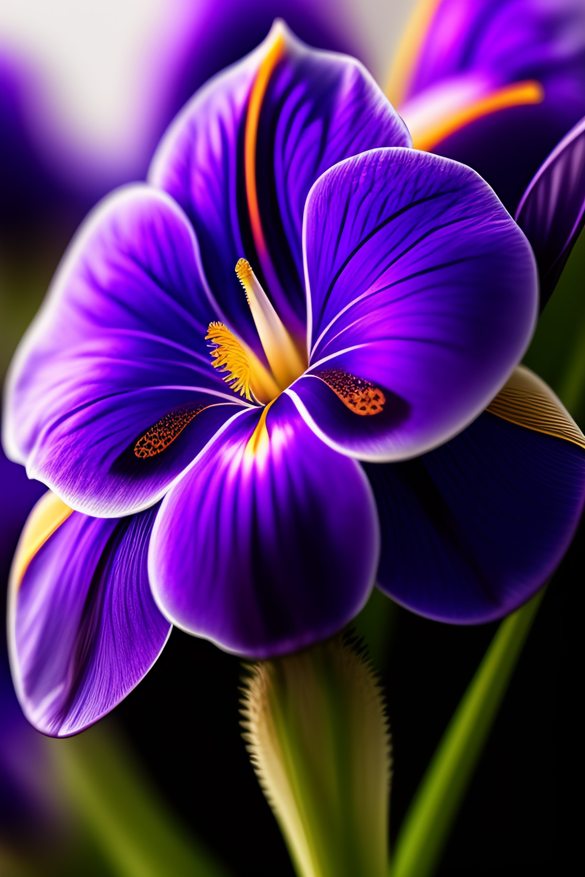Lexica - Purple iris, abstract,beautiful, 3d
