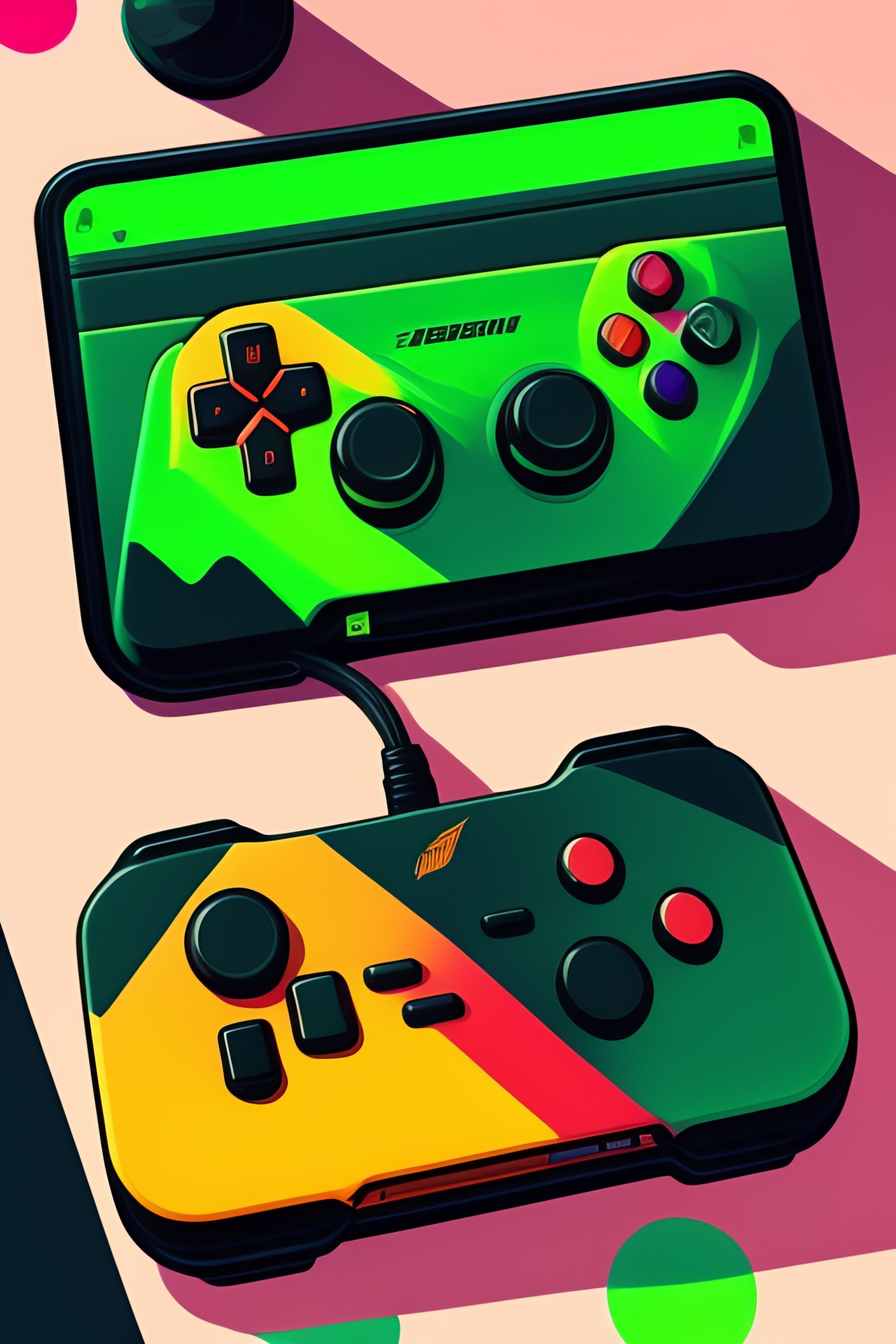 Lexica - Friends playing on a gaming console with joystick, style of ...