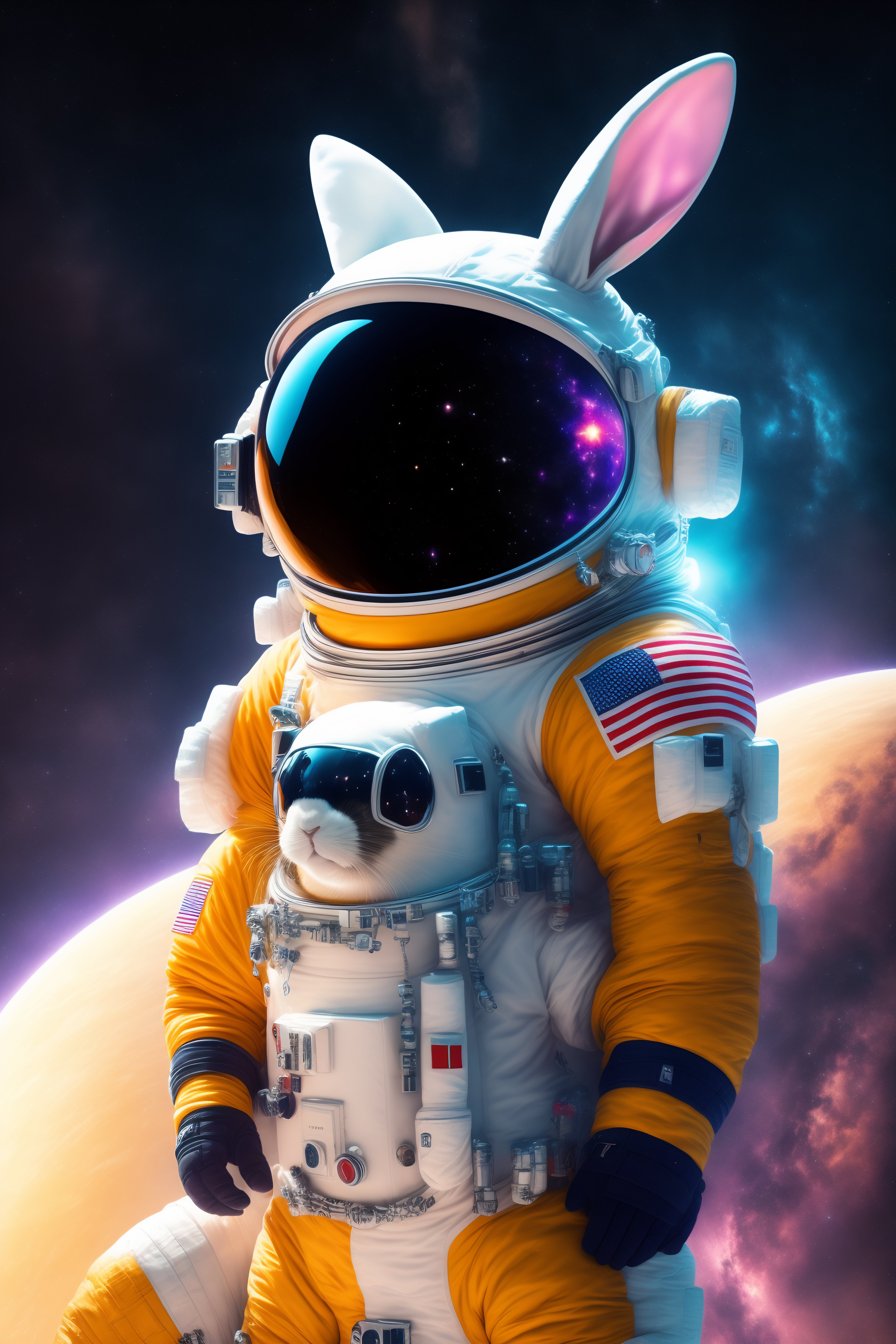 Lexica - Alien bunny astronaut