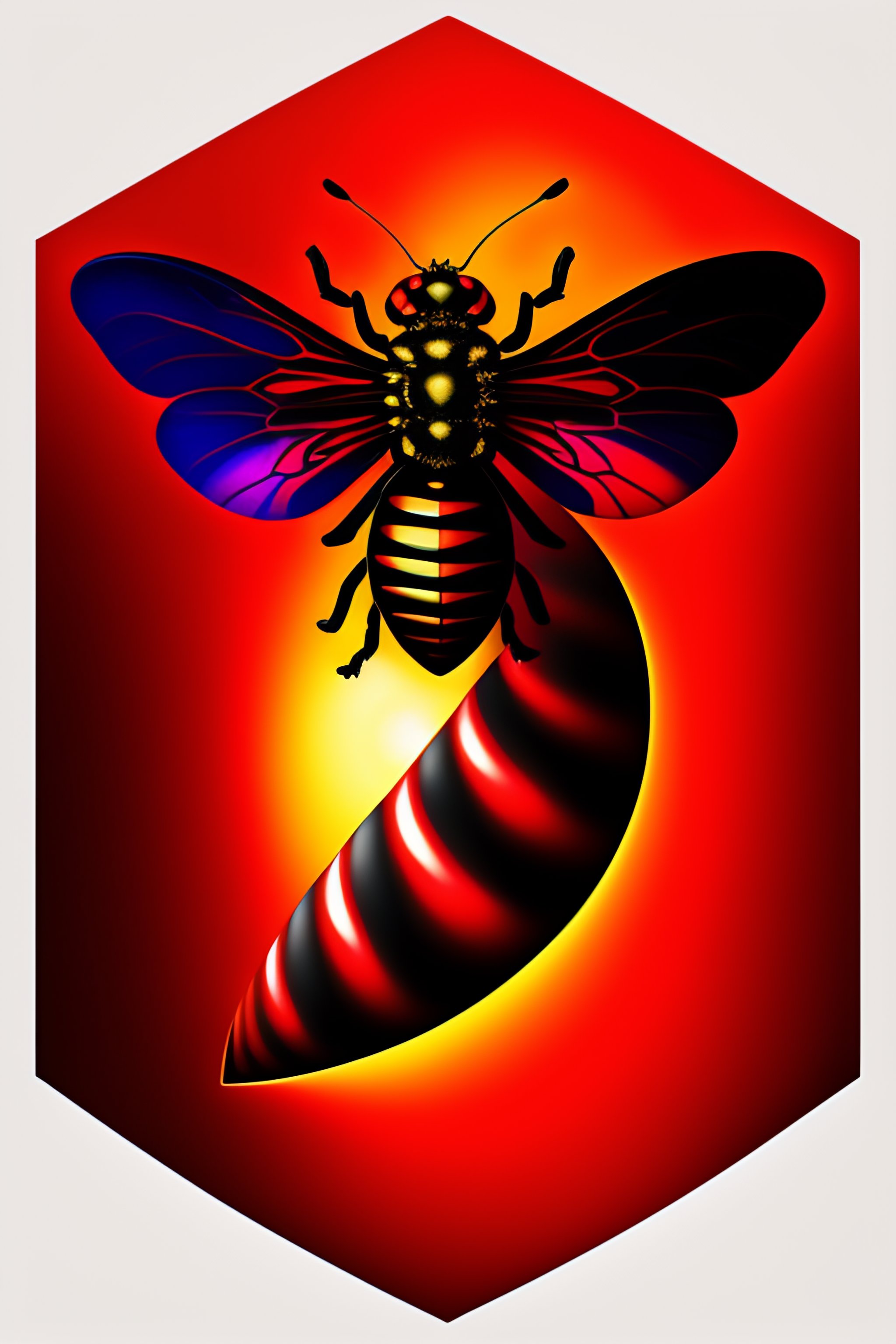 Lexica - Wasp like symbol of love, energy, freedom and conscious, red color