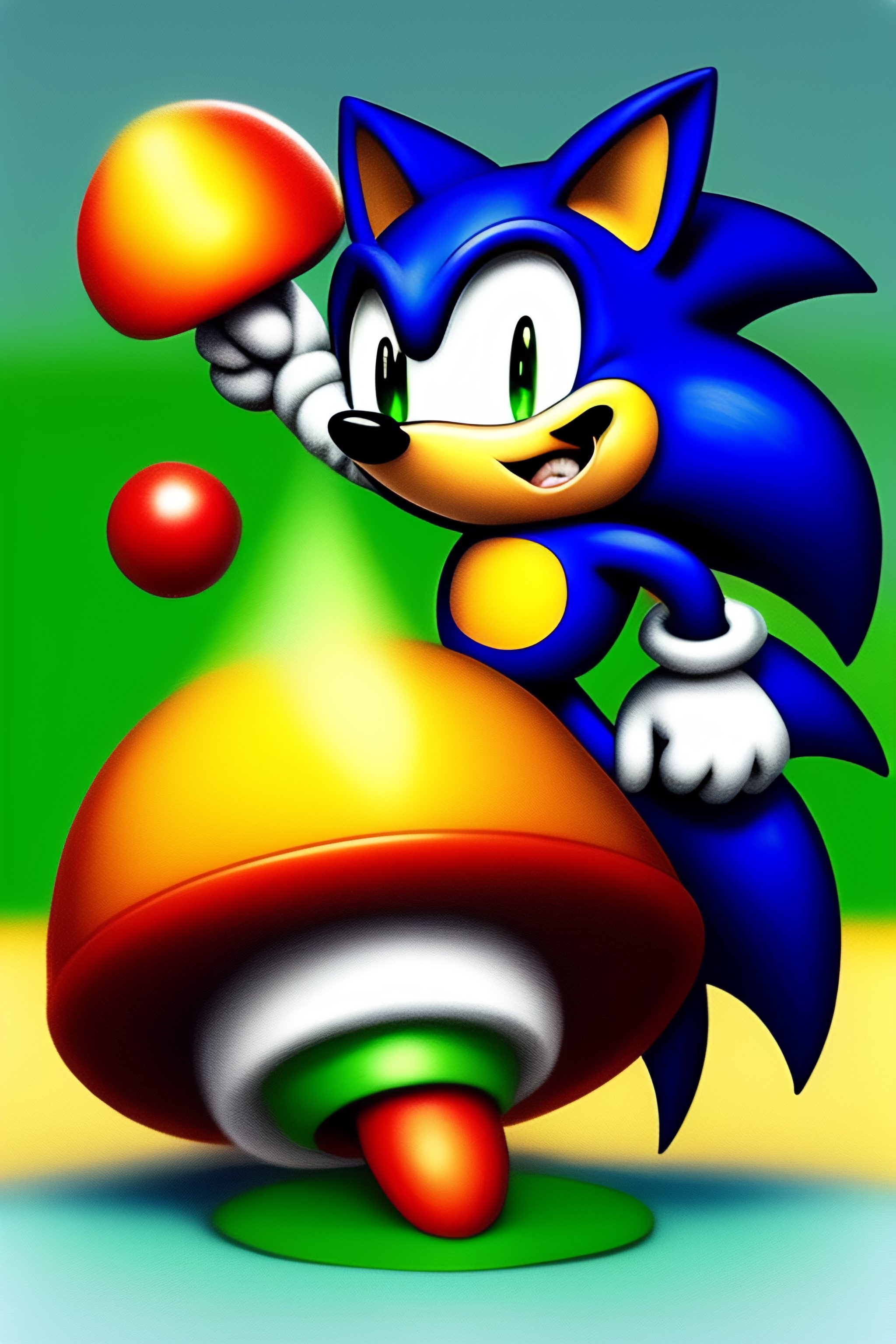 Lexica - Make me a drawing of sonic eating a mushroom with super mario ...