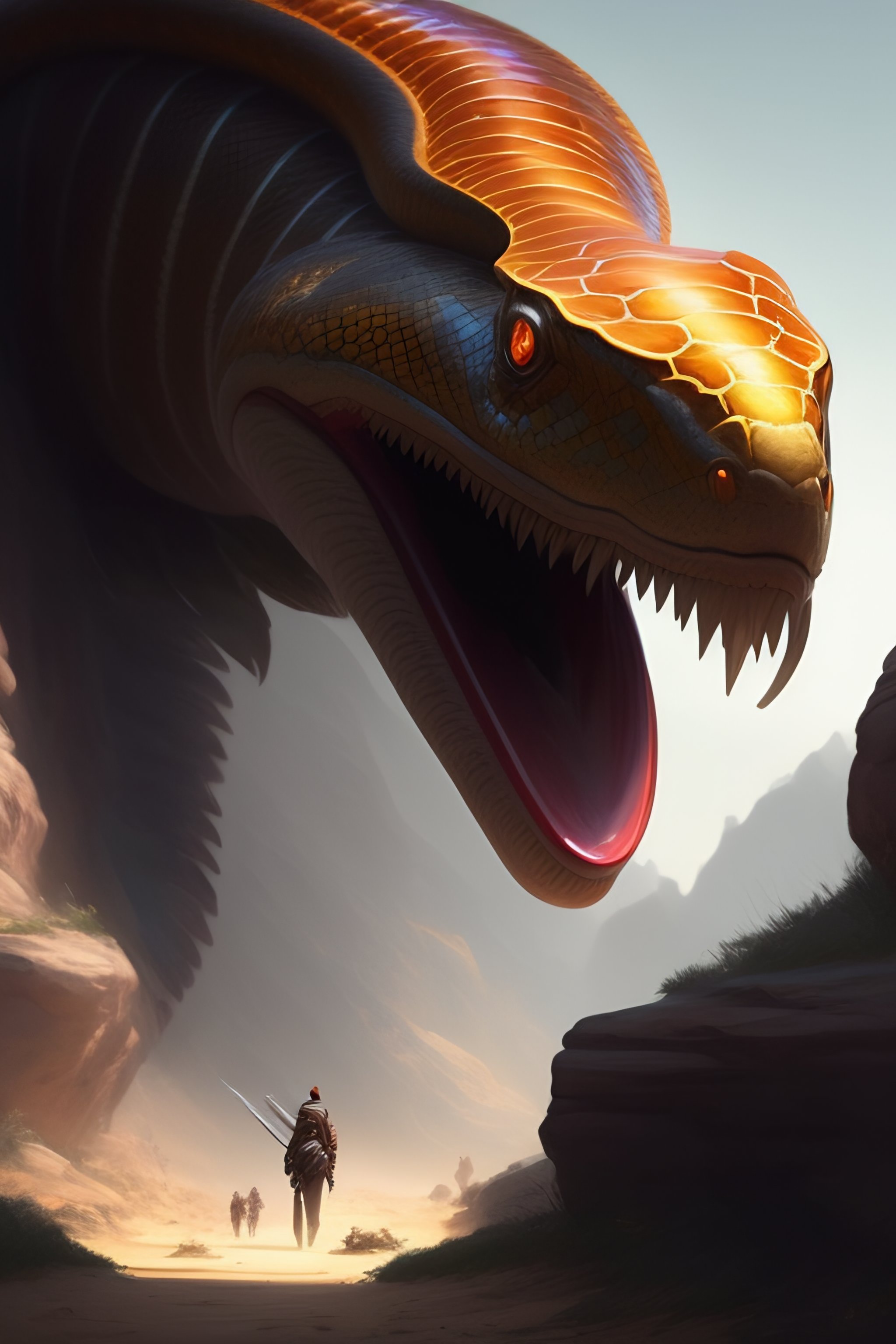 Lexica - A snake, greg rutkowski, digital art, realistic painting, dnd ...