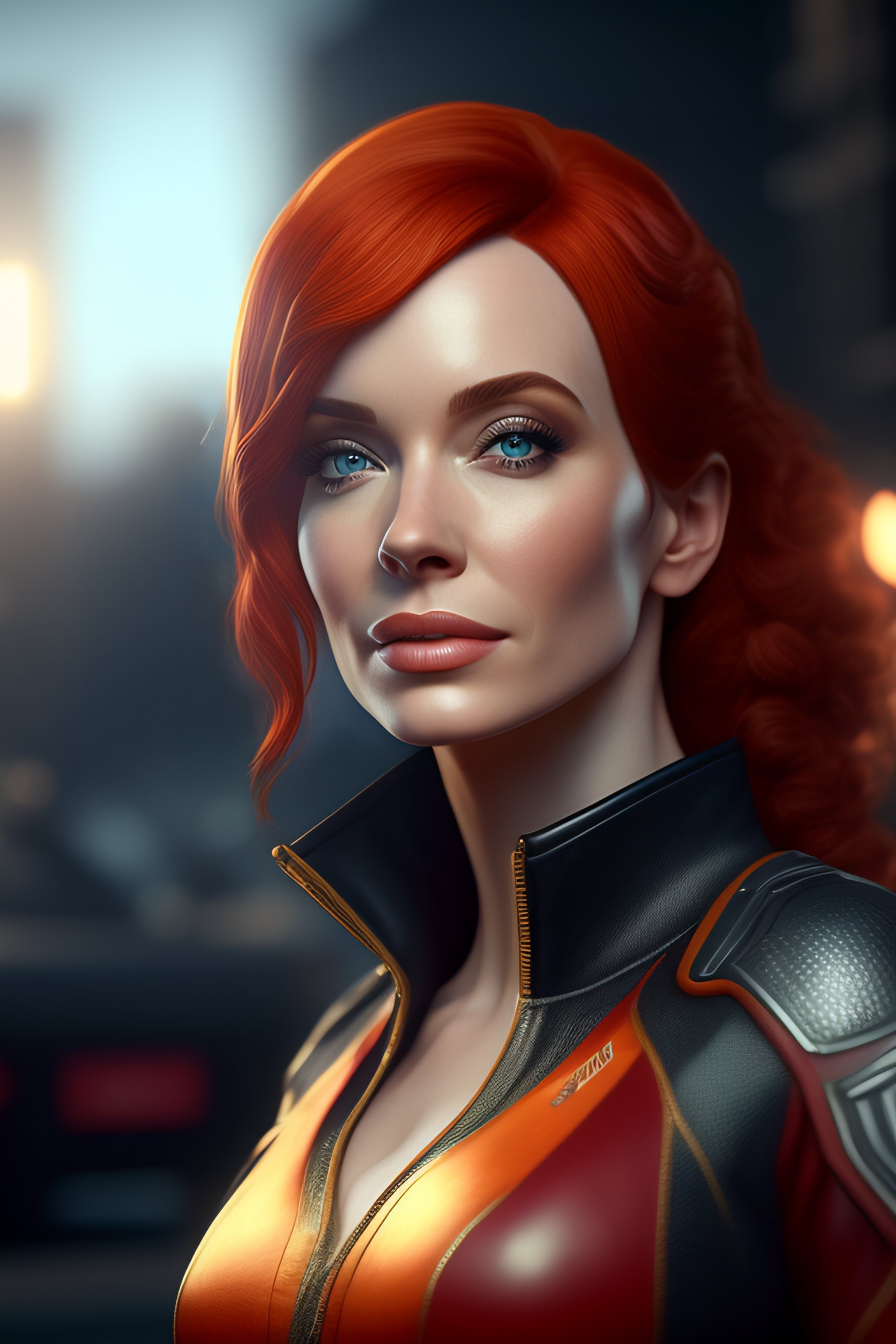 Lexica - Christina Hendricks, perfectly-centered-photograph of ...