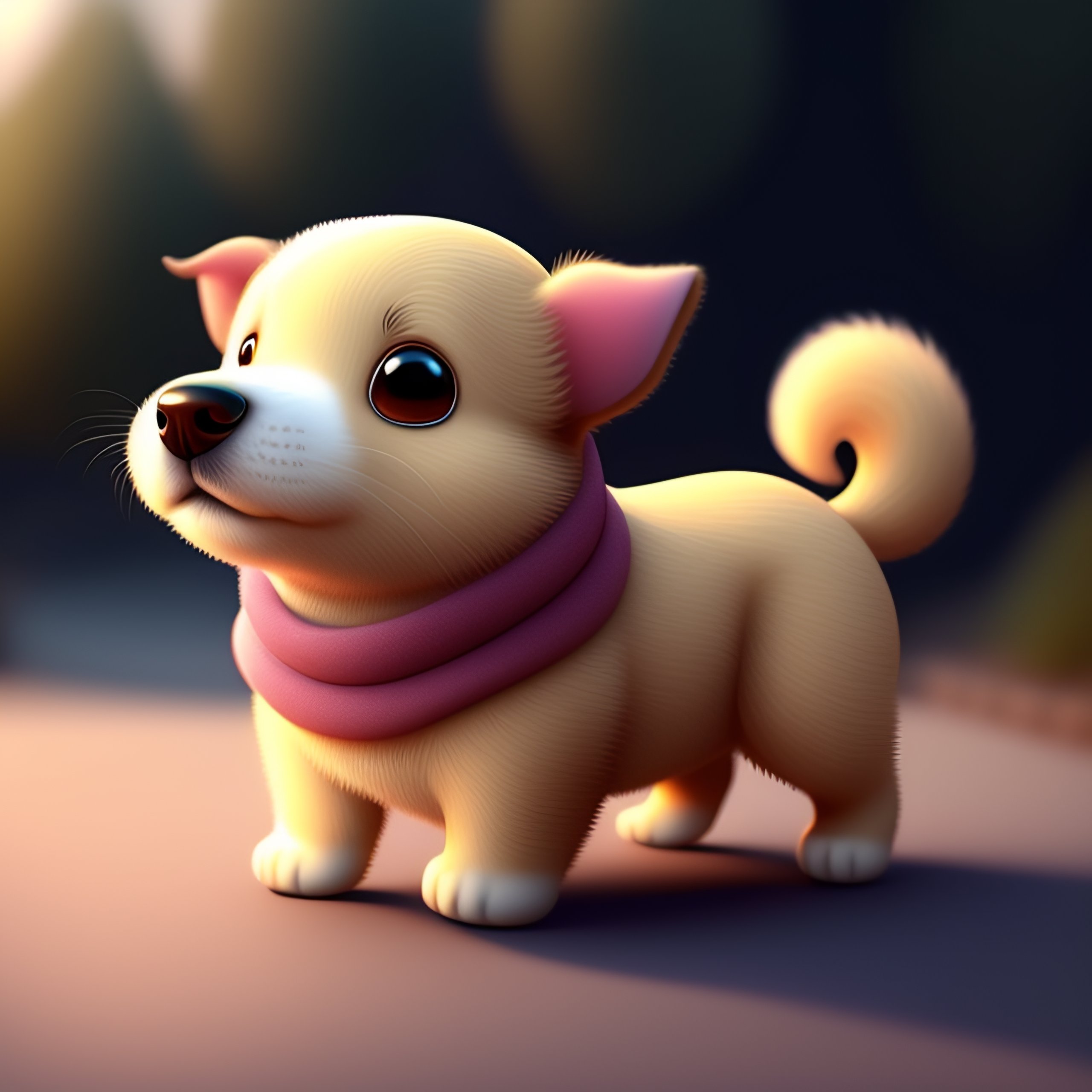 Lexica - Cute and adorable cartoon dog baby, fantasy, dreamlike ...