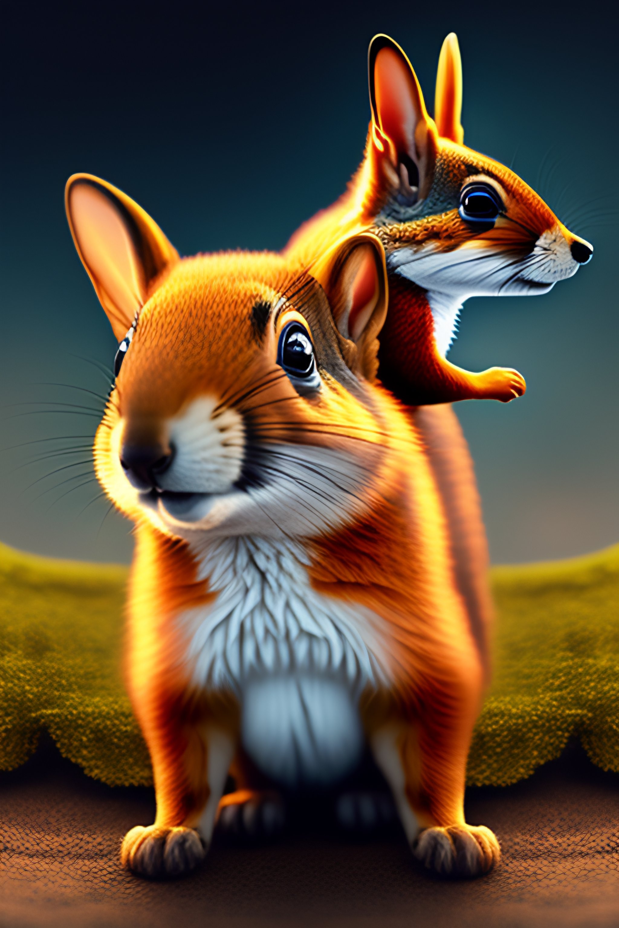 Lexica - Cartony extraterrestrial fantasy half fox half rabbit half ...