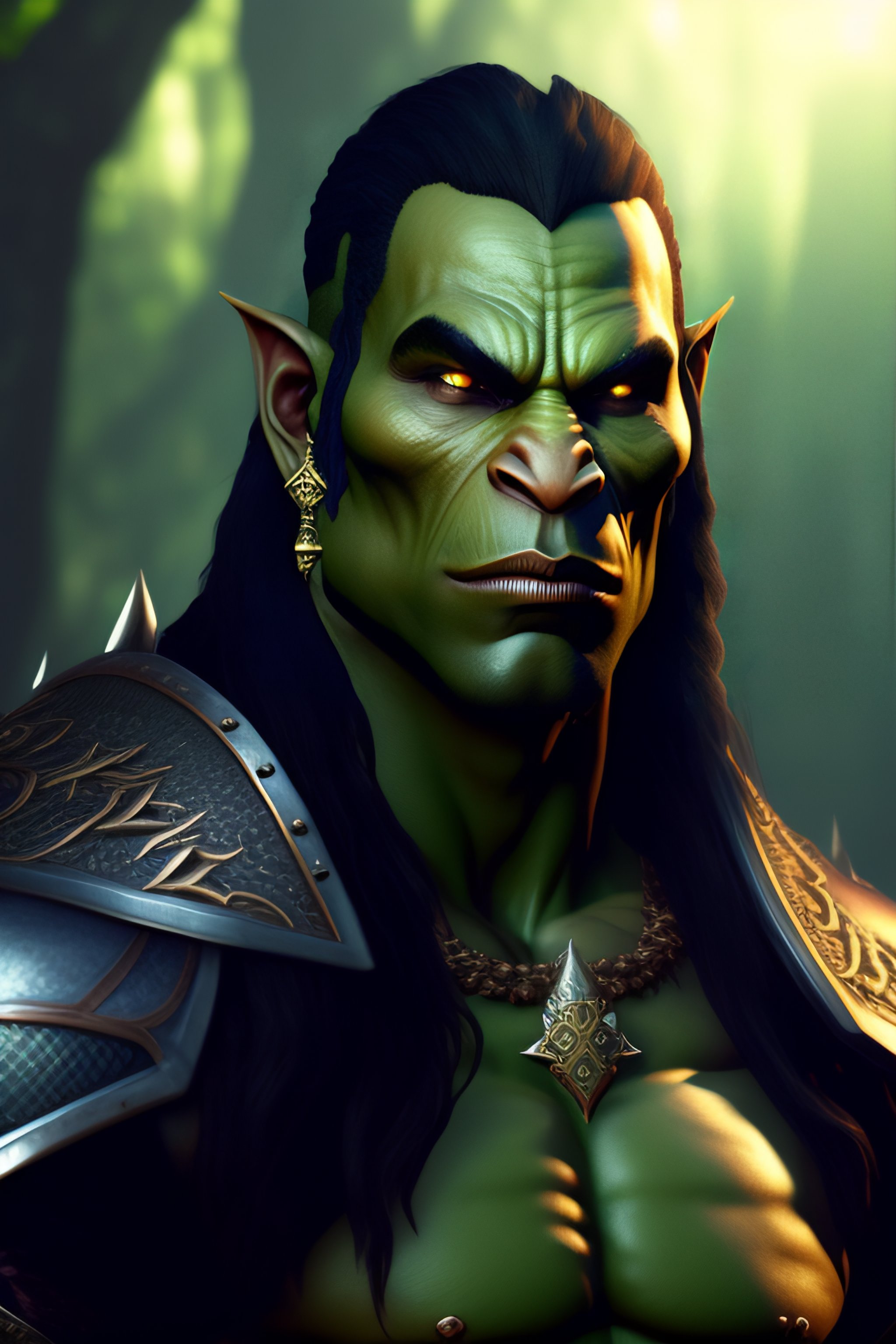 Lexica - Dark-green handsome orc