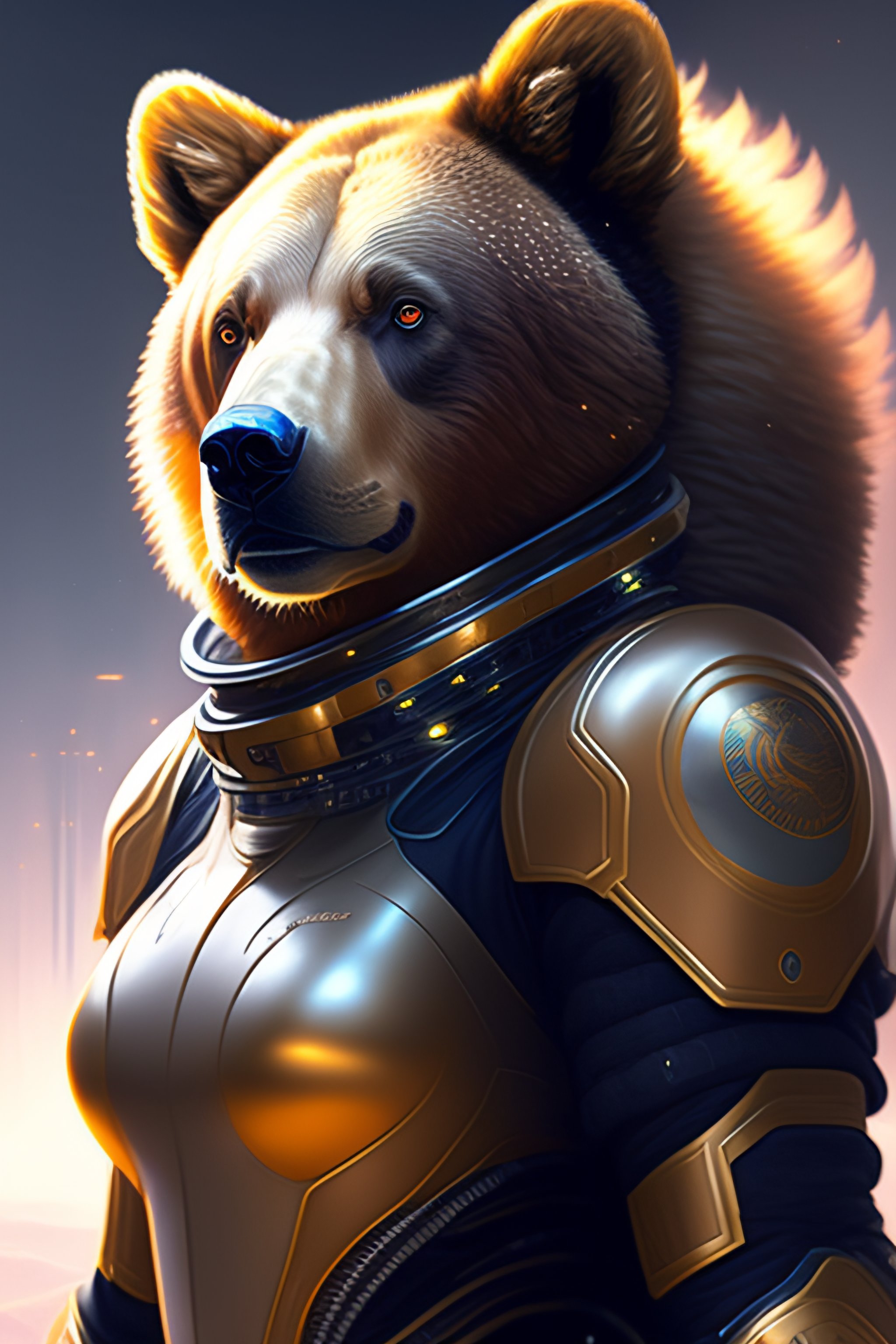 Lexica - Detailed science - fiction character portrait of a grizzly ...