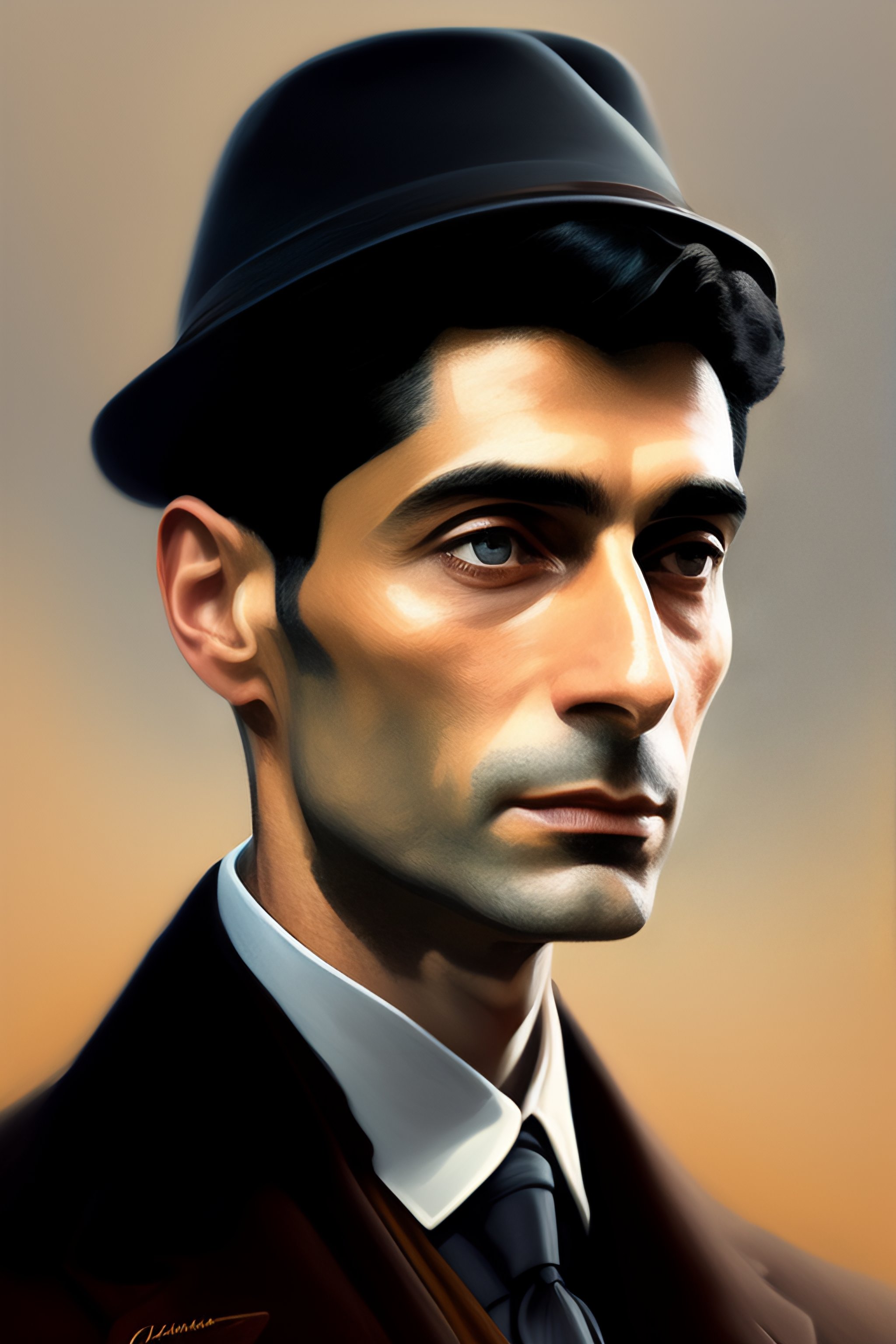 Lexica - A portrait of franz kafka, in the style of van gogh, sharp ...