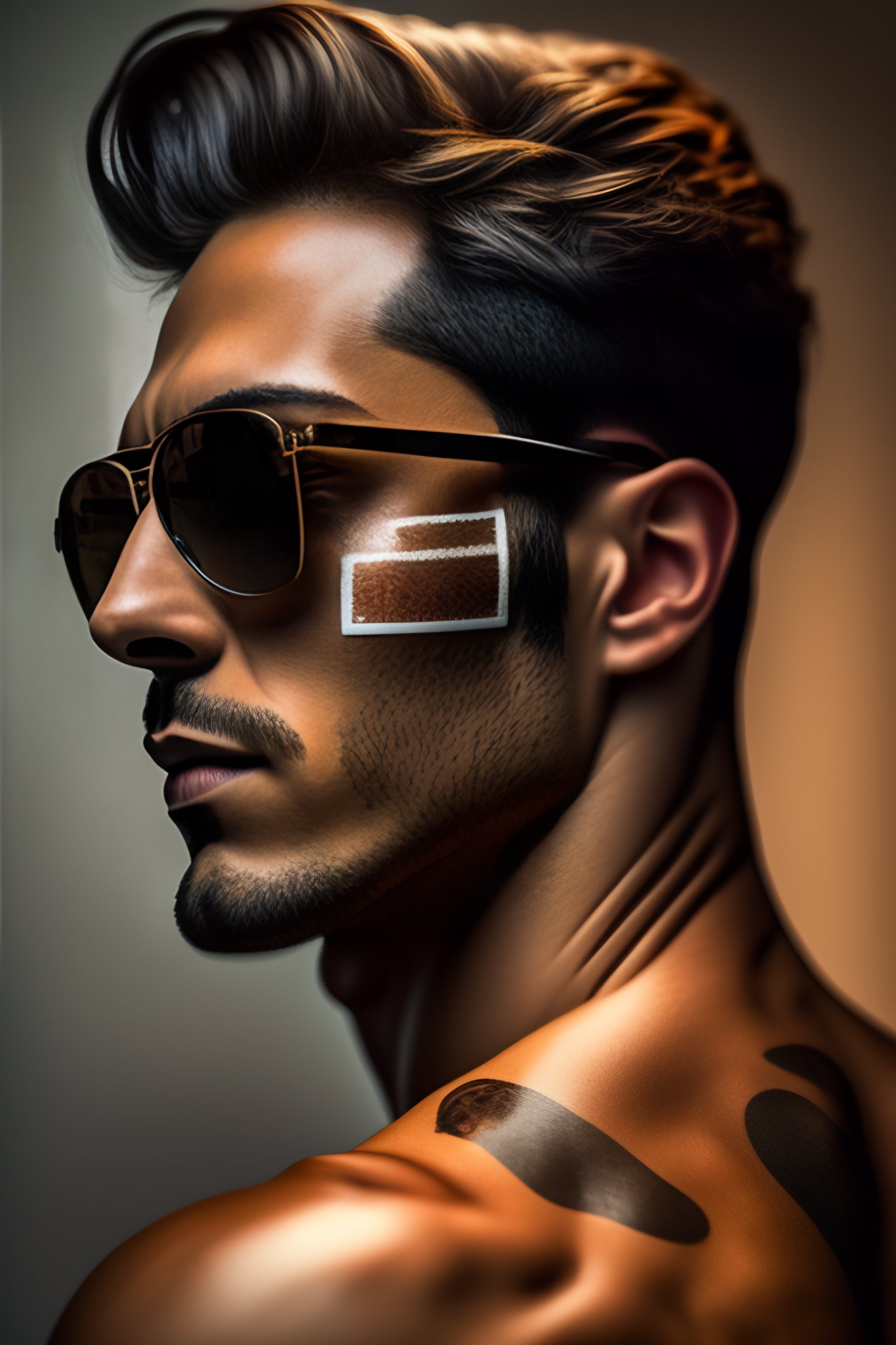 Lexica - Handsome man with a scar on cheek