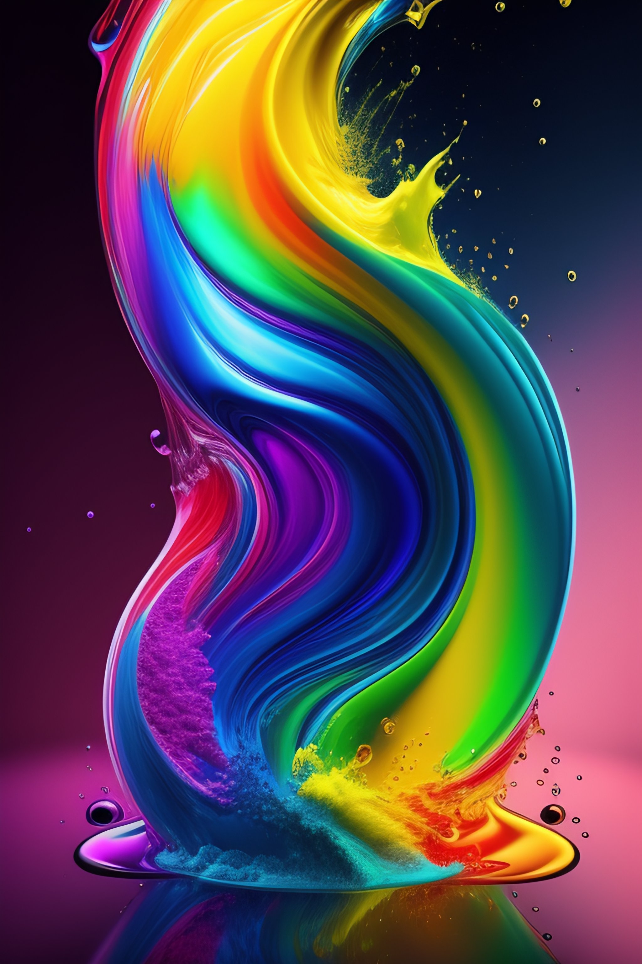Lexica - An explosion of colors,hyper realistic ,liquid,