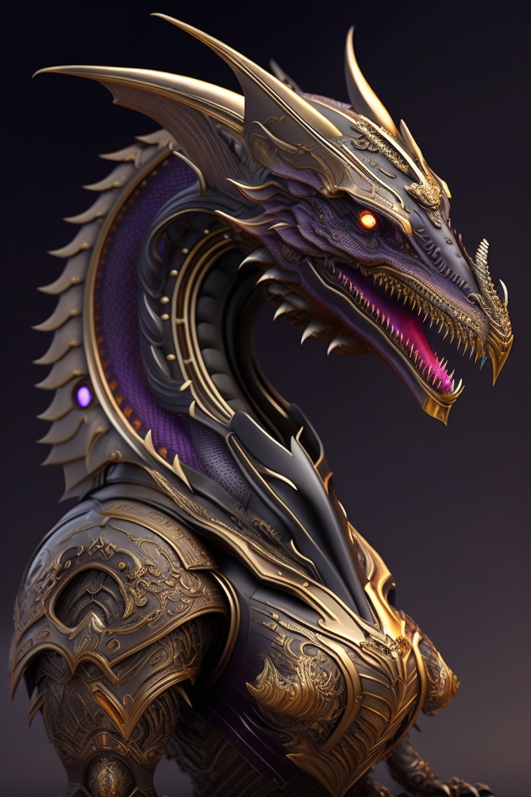 Lexica - A dark, biomechanical dragon based on the alien in the Alien ...