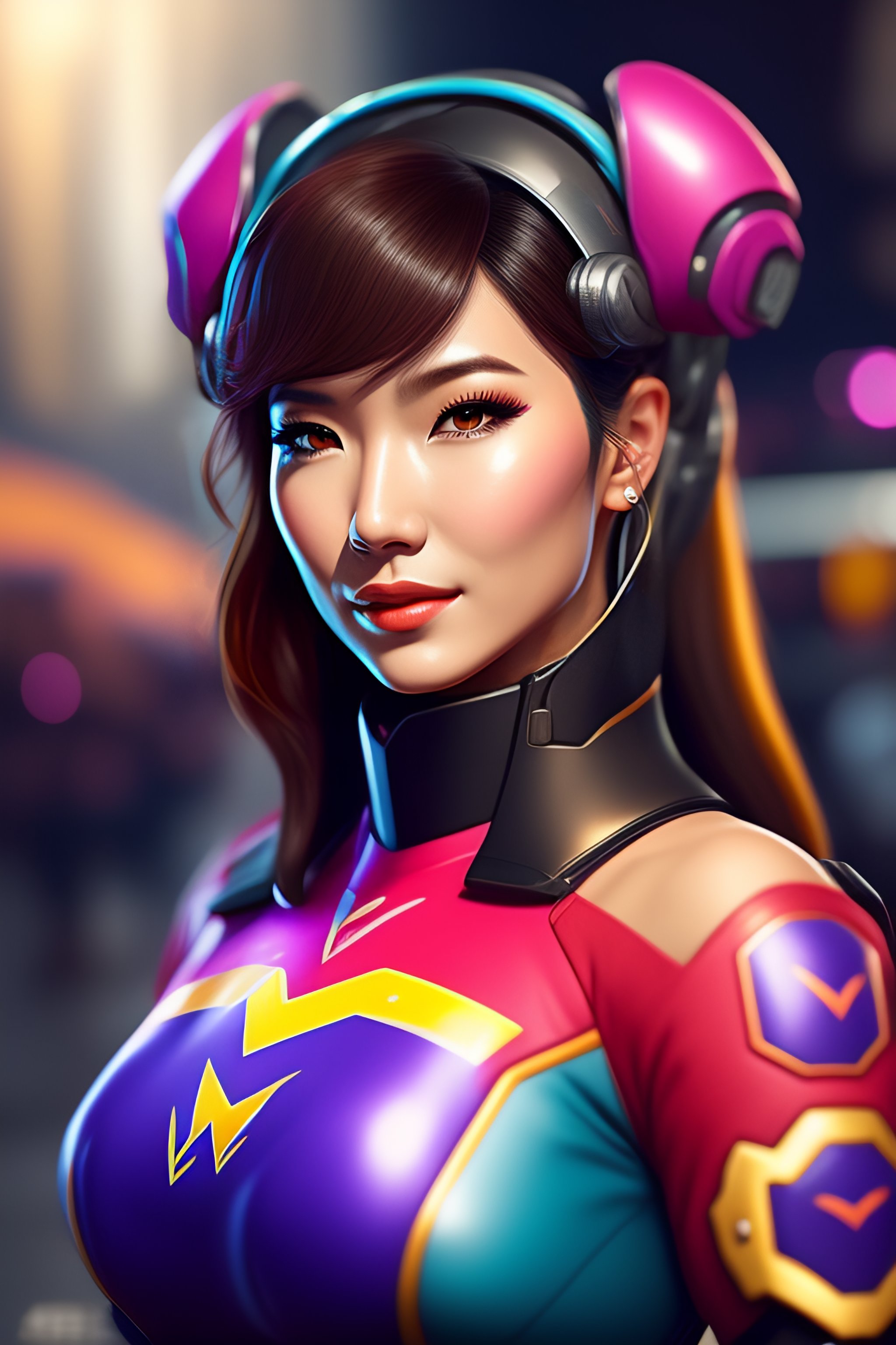 Lexica - Portrait of d.va from overwatch
