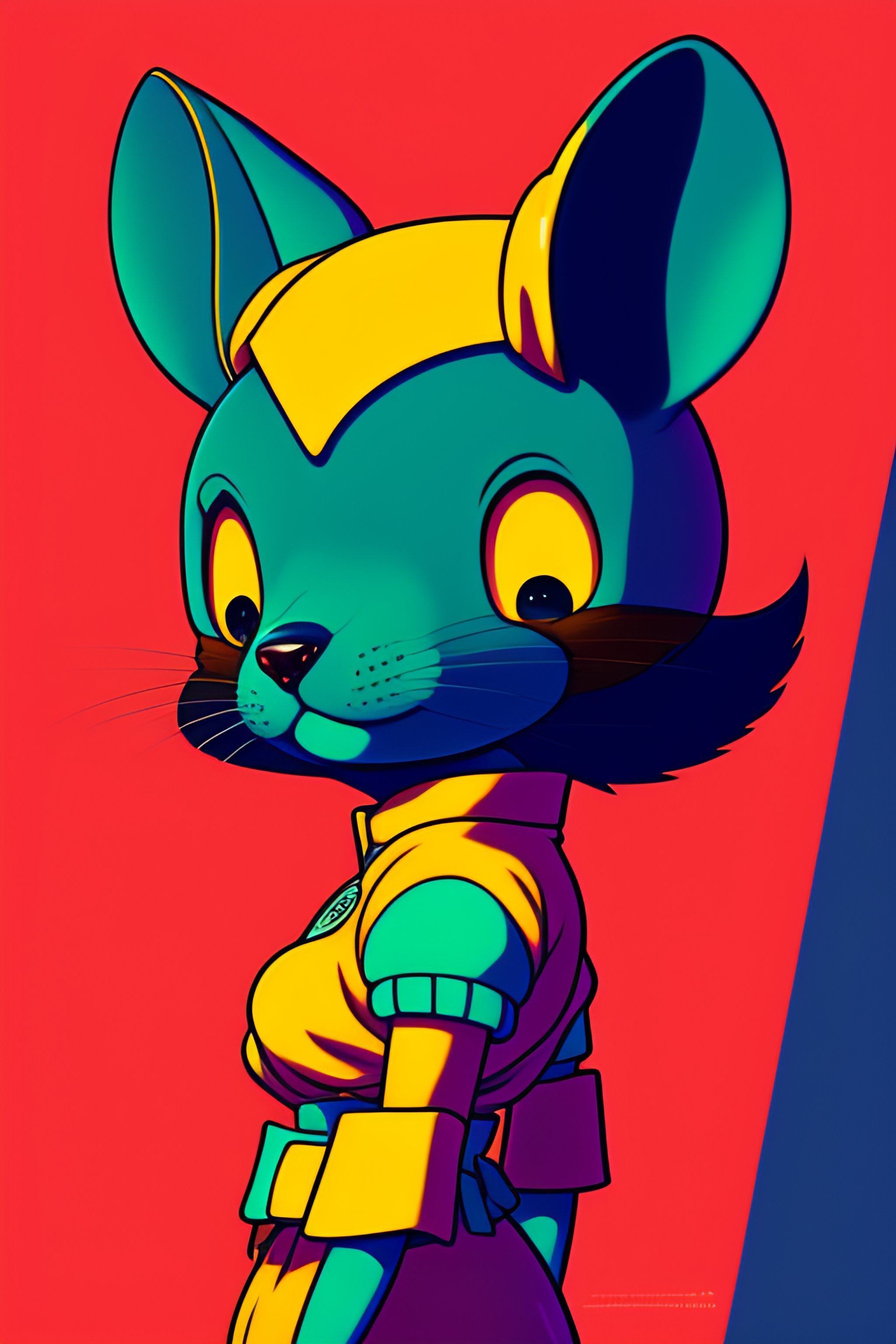 Lexica - 50s cartoon style photo of anthromorphic mouse, style of ...