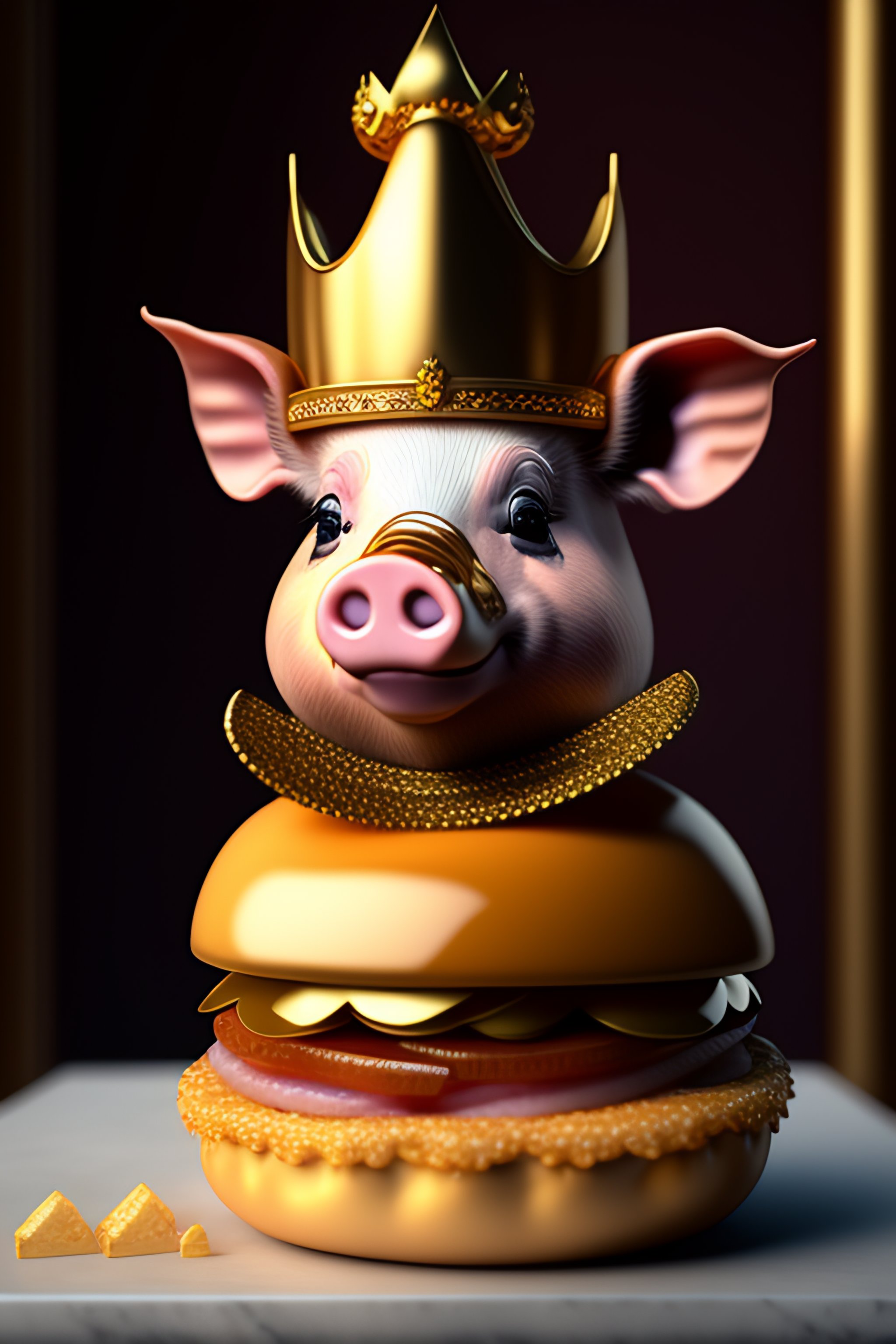 Lexica - Drawing pig king, character, cgi, 3d, royal clothes, crown ...