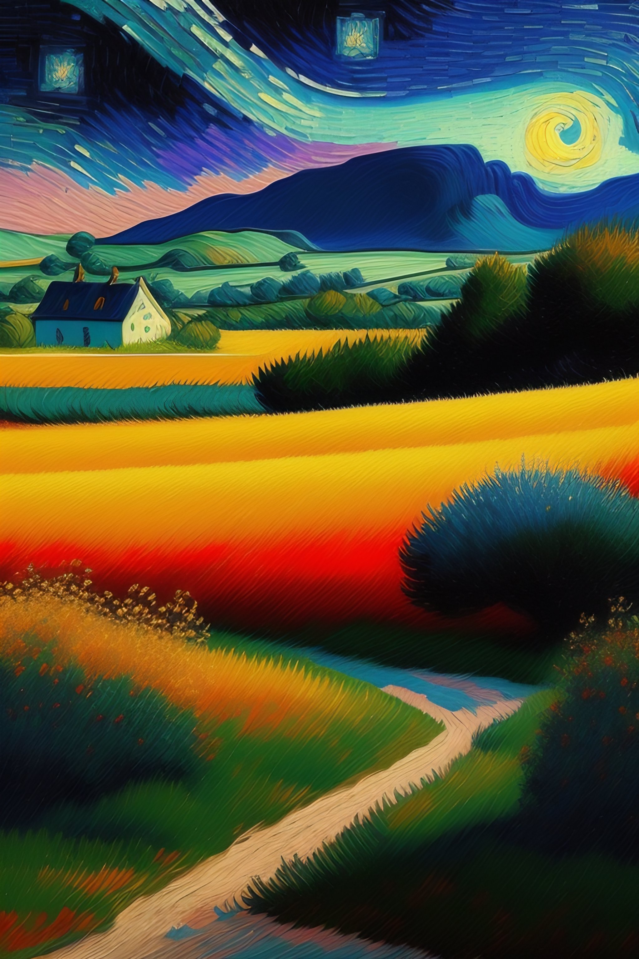 Lexica - Landscape Van gogh