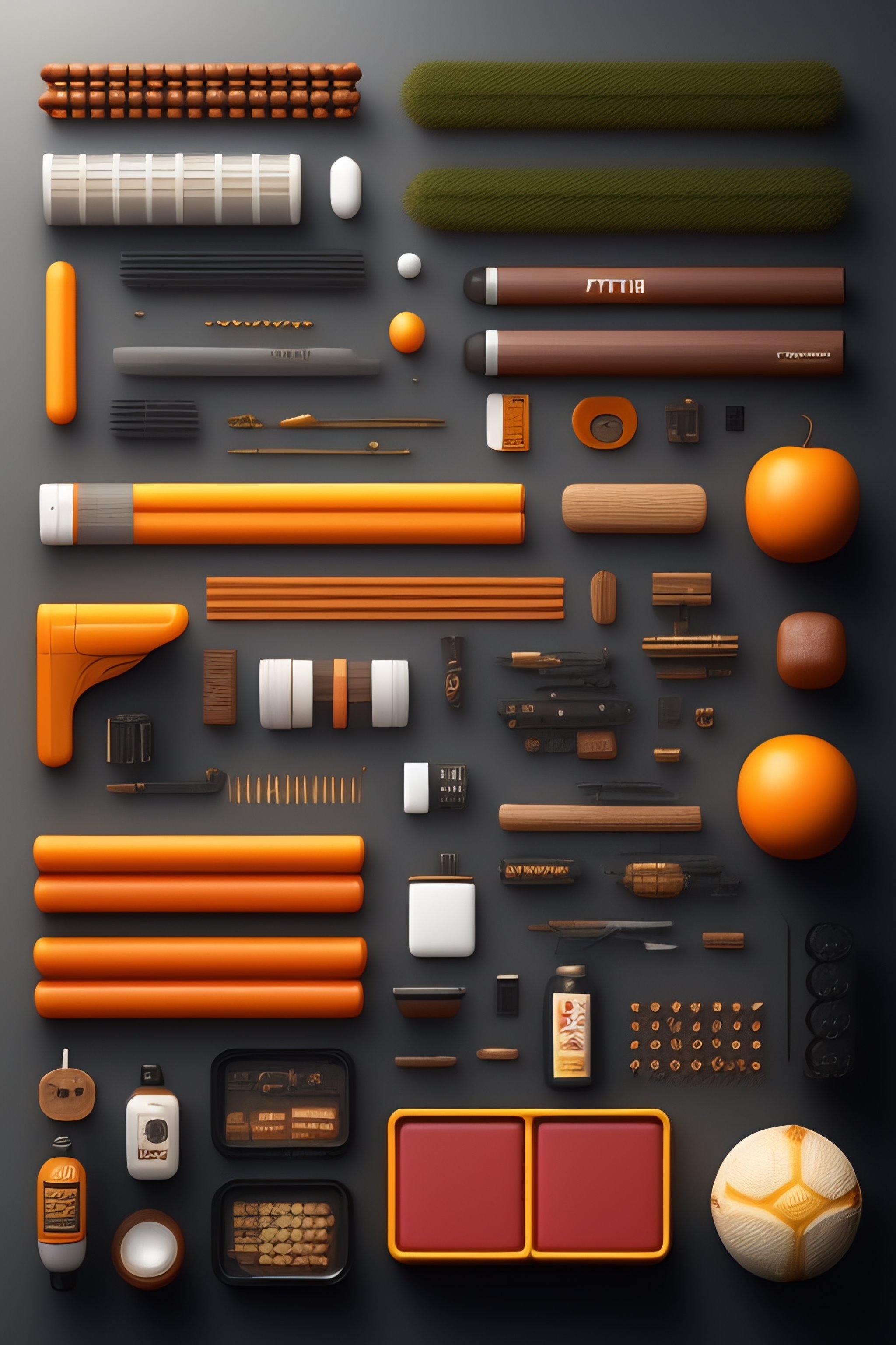 Lexica - Youtube, Costumes and props, Knolling, Knolling layout ...