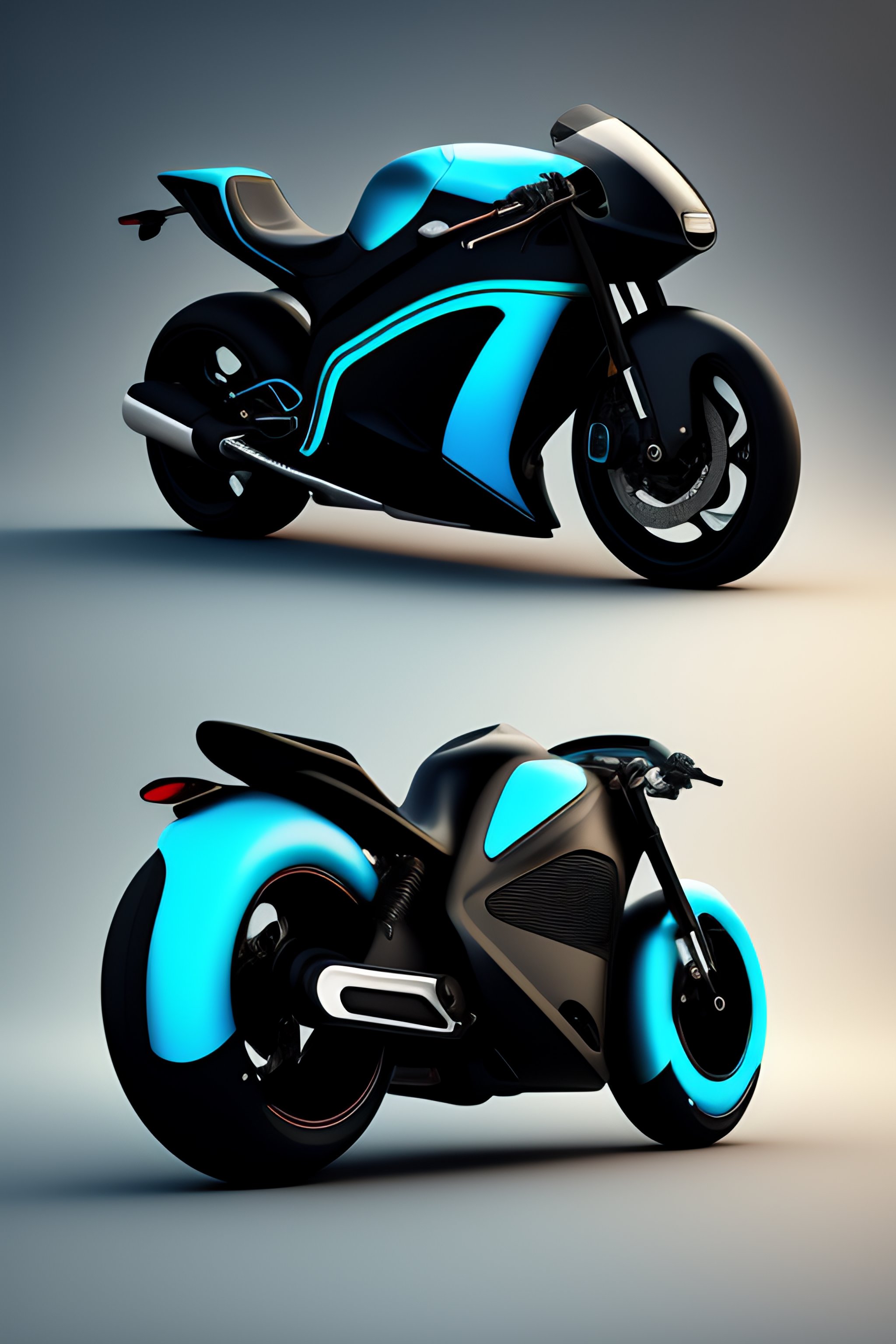 Lexica - Designed by Engineering. futuristic design motorbike, black ...