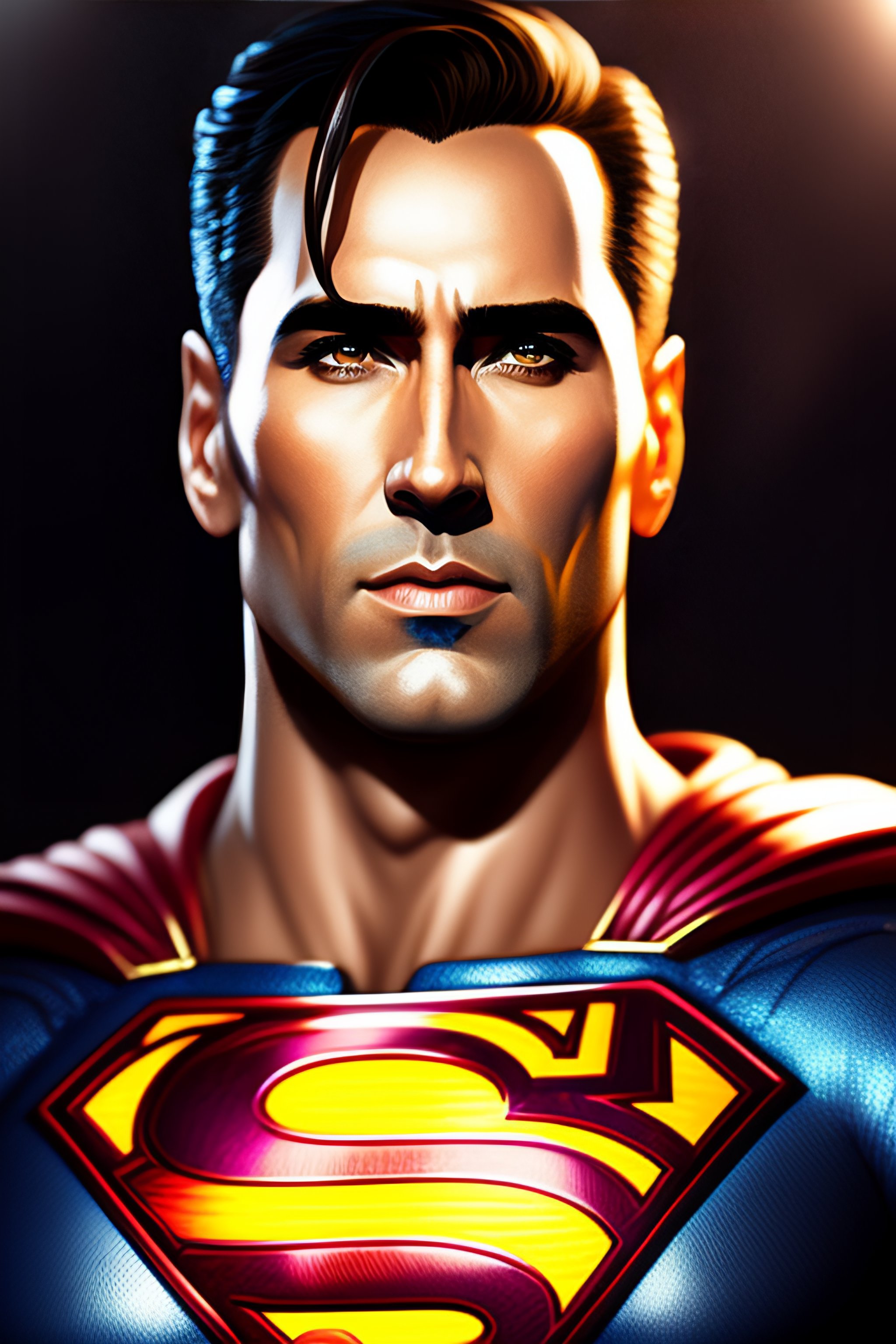 Lexica - Portrait of a warhammer superman, epic, tragic, military art ...
