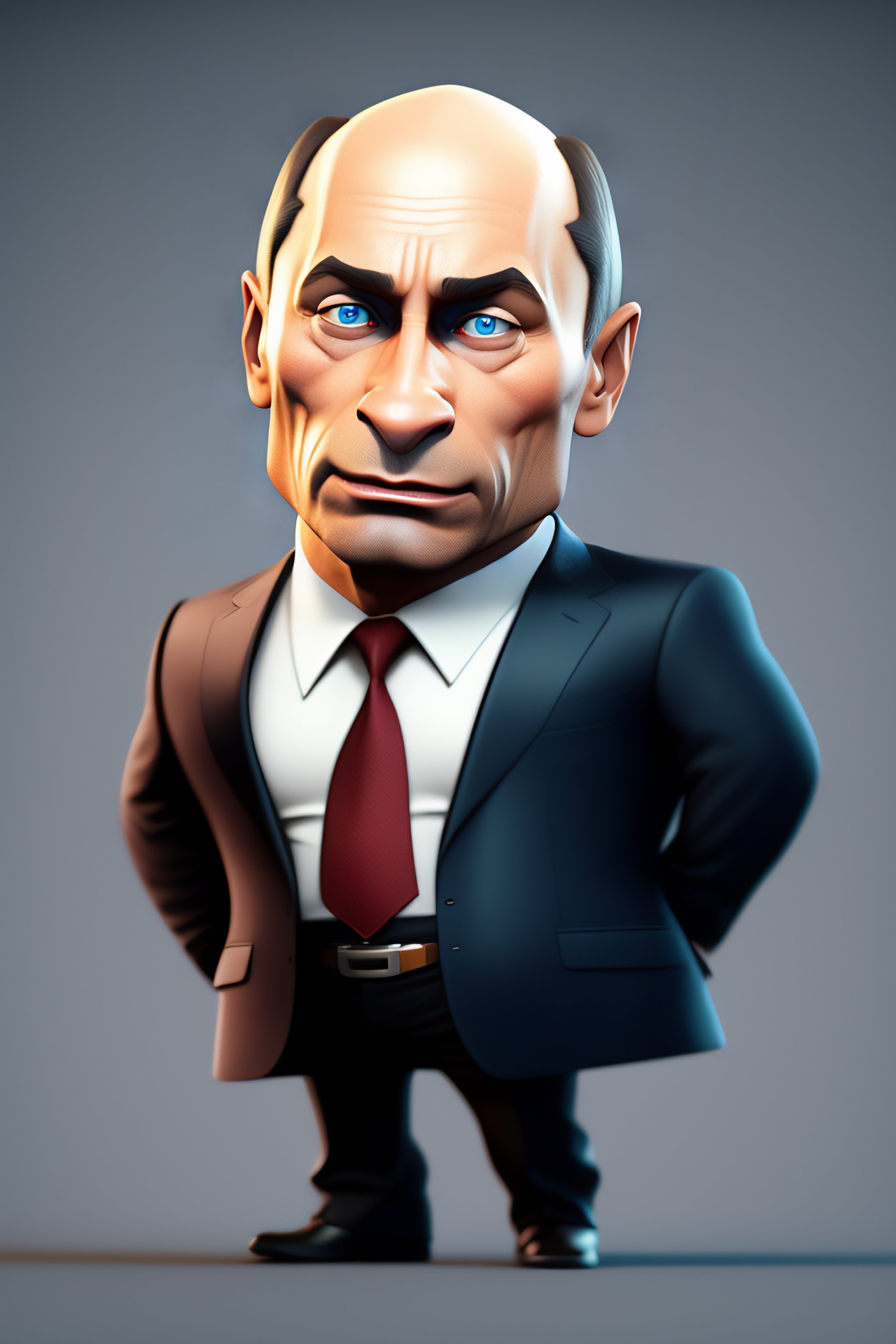 Lexica - Vladimir Putin cute angry caricature full body as a pixar ...