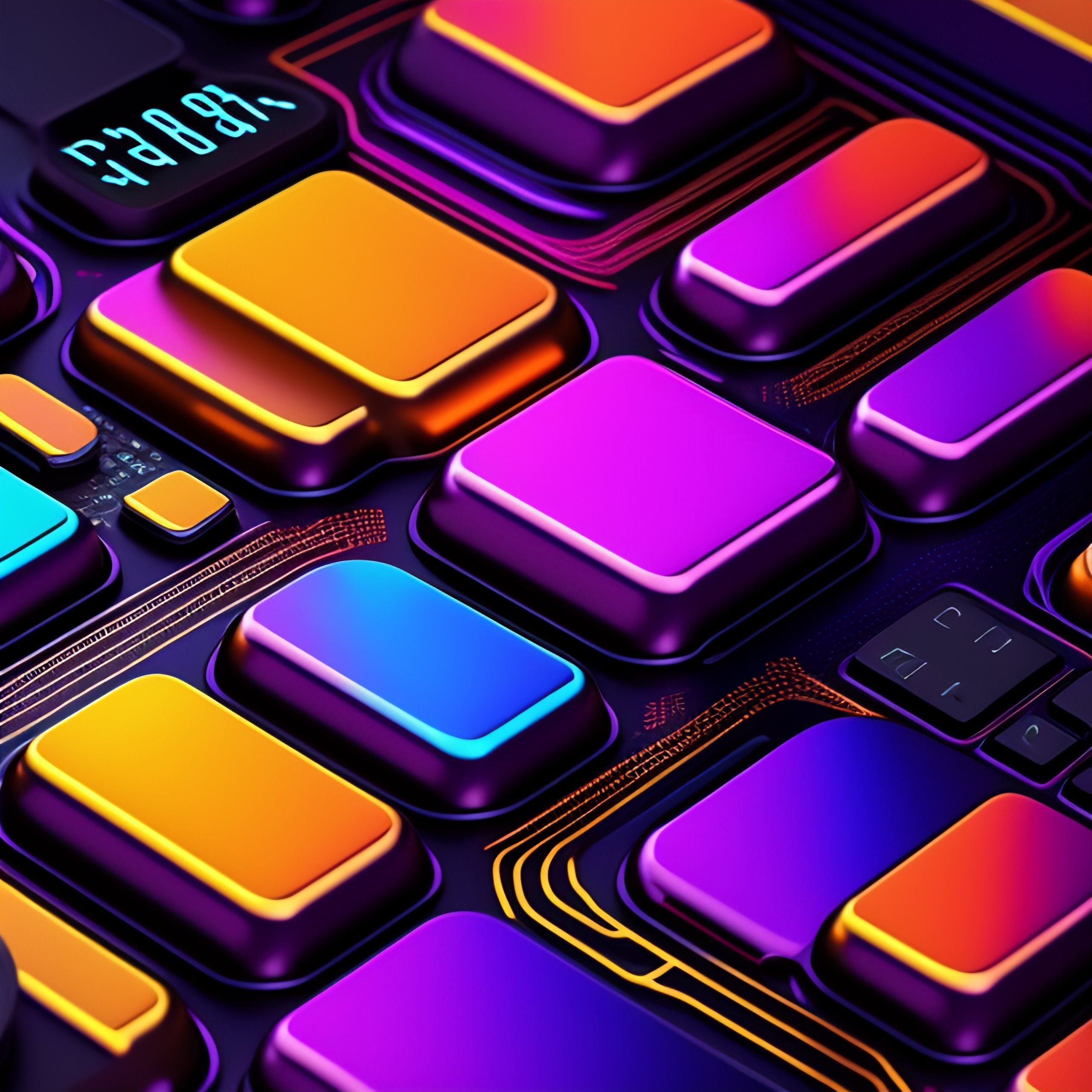 Lexica - Seamless IT industry wallpaper pattern with elements like CPU RAM memory motherboard ...