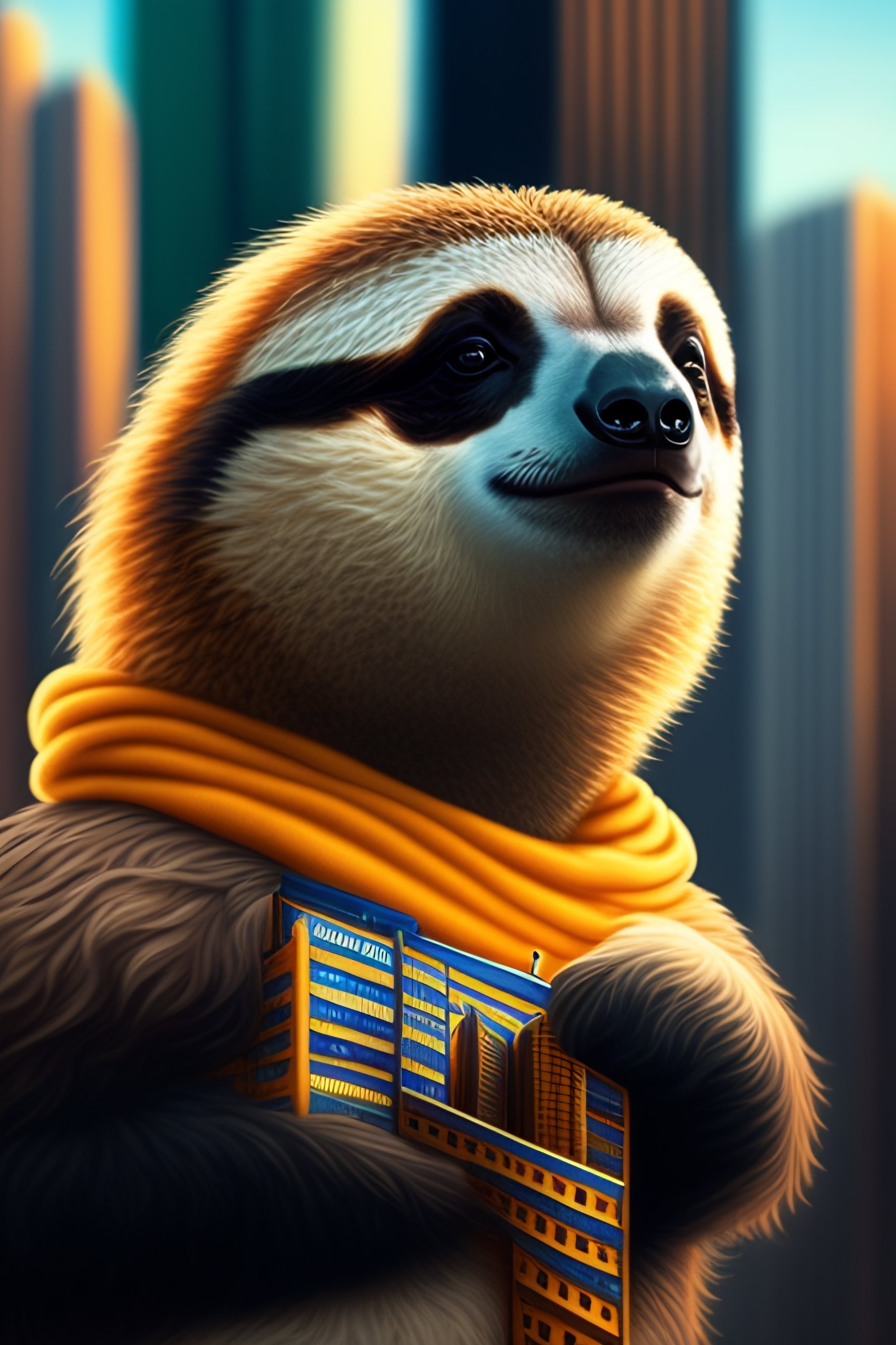 Lexica - Draw crazy sloth , rapping in the city