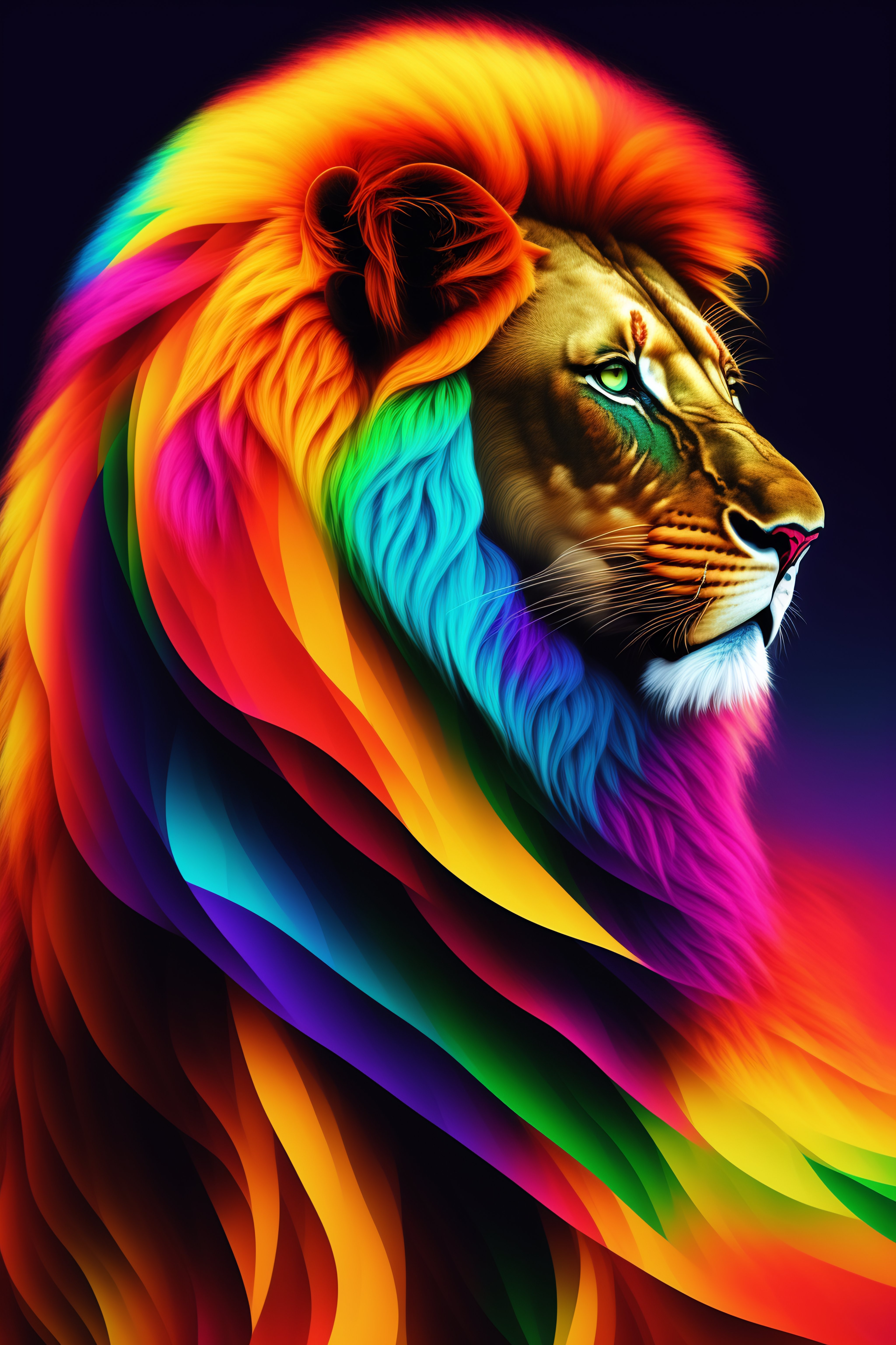 Lexica - Poly colors lion japan