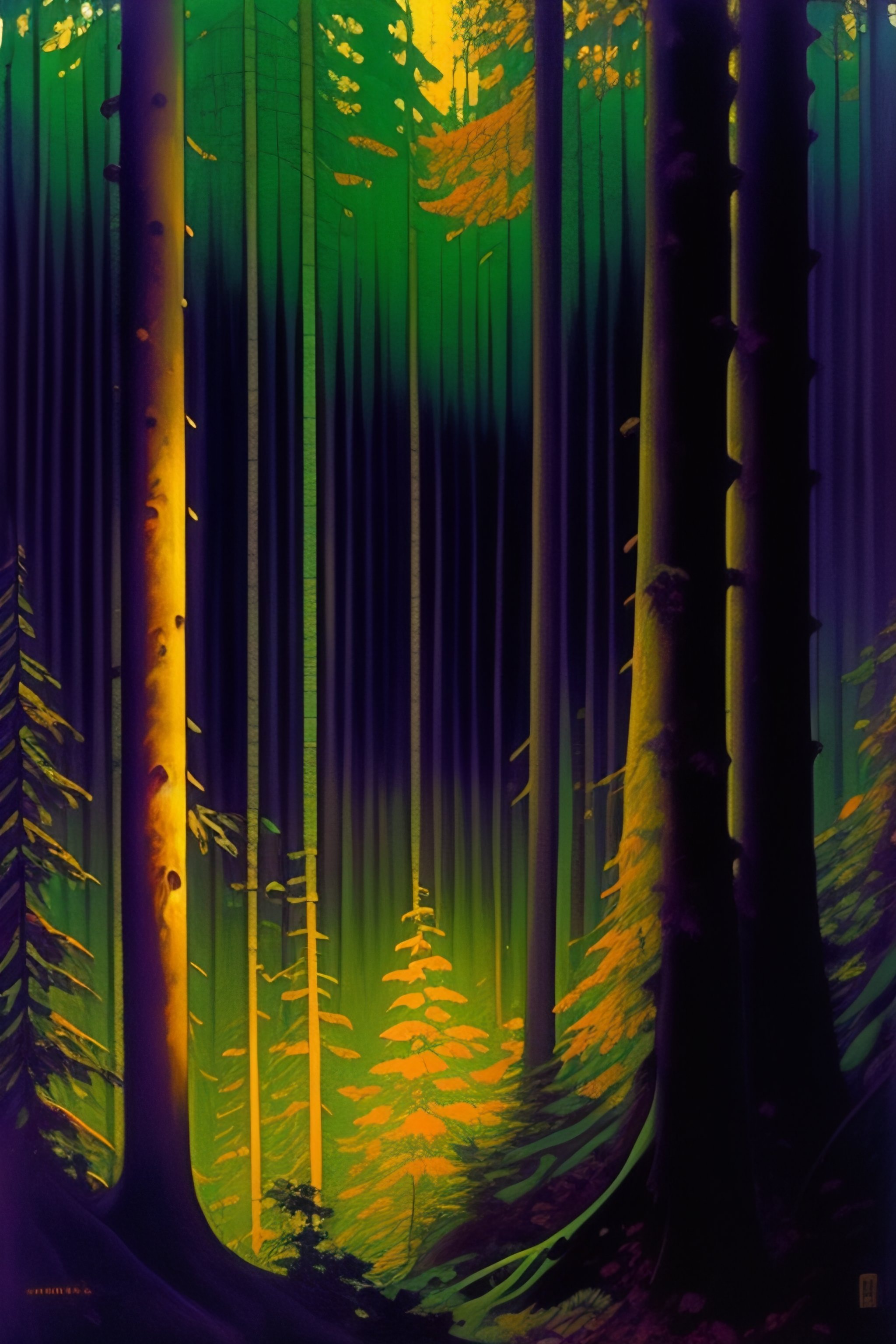 Lexica - Cemitery dark night forest background, melancolic art by ...