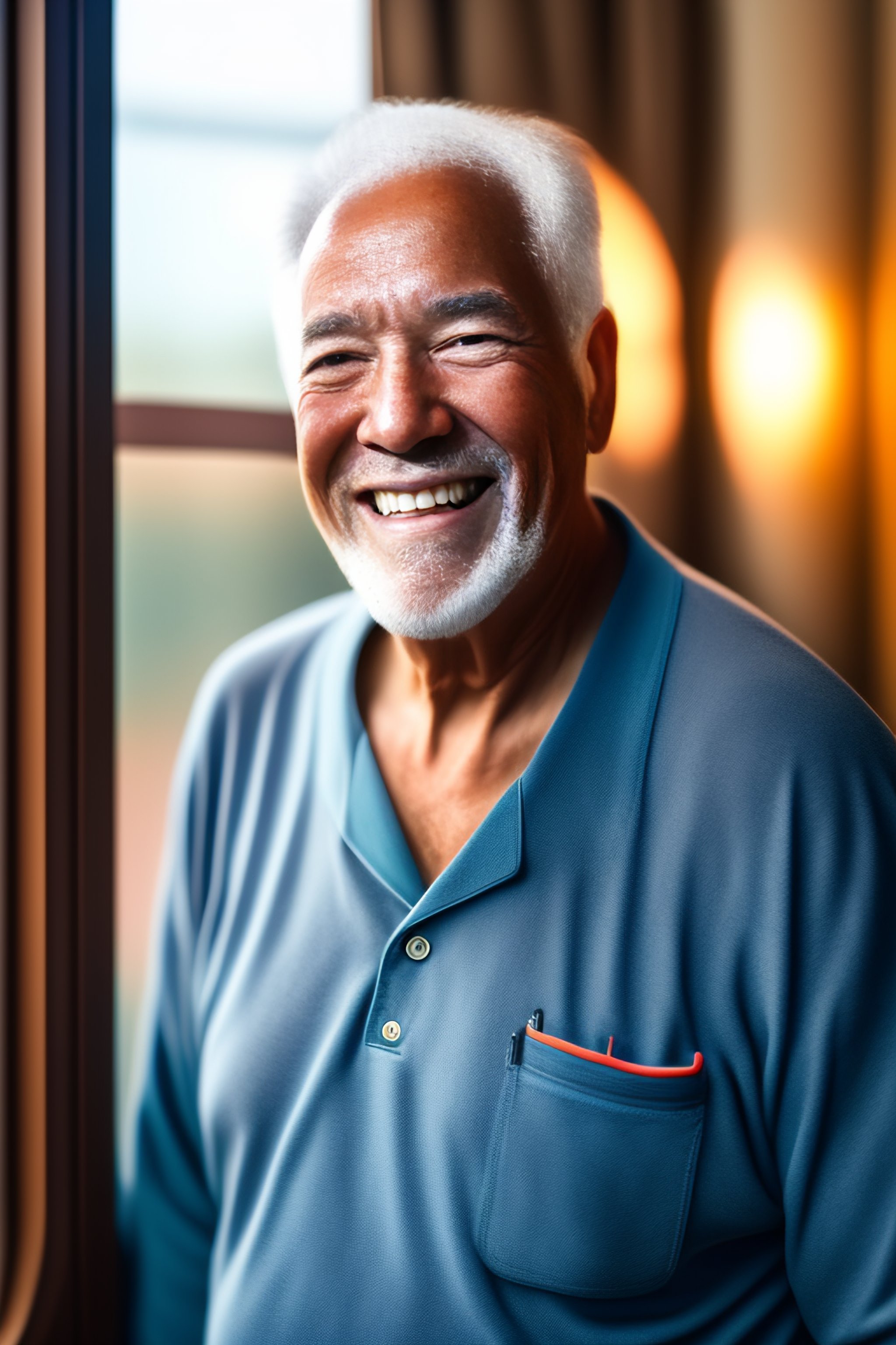 Lexica - Old guy smiling in pyjamas, sharp focus, cell shading, ultra ...