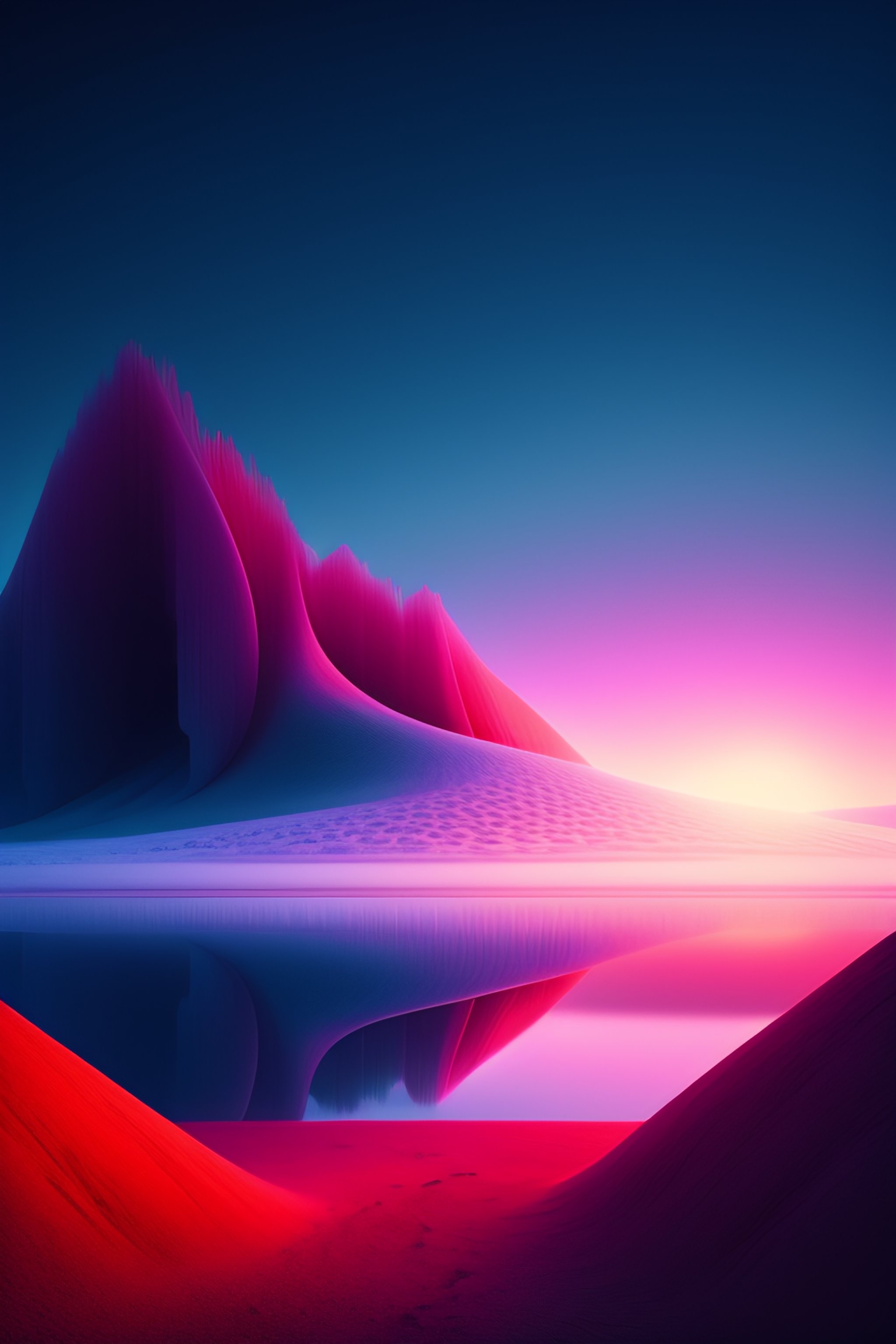 Lexica - A hd render of a surreal frozen landscape, cinematic lighting ...