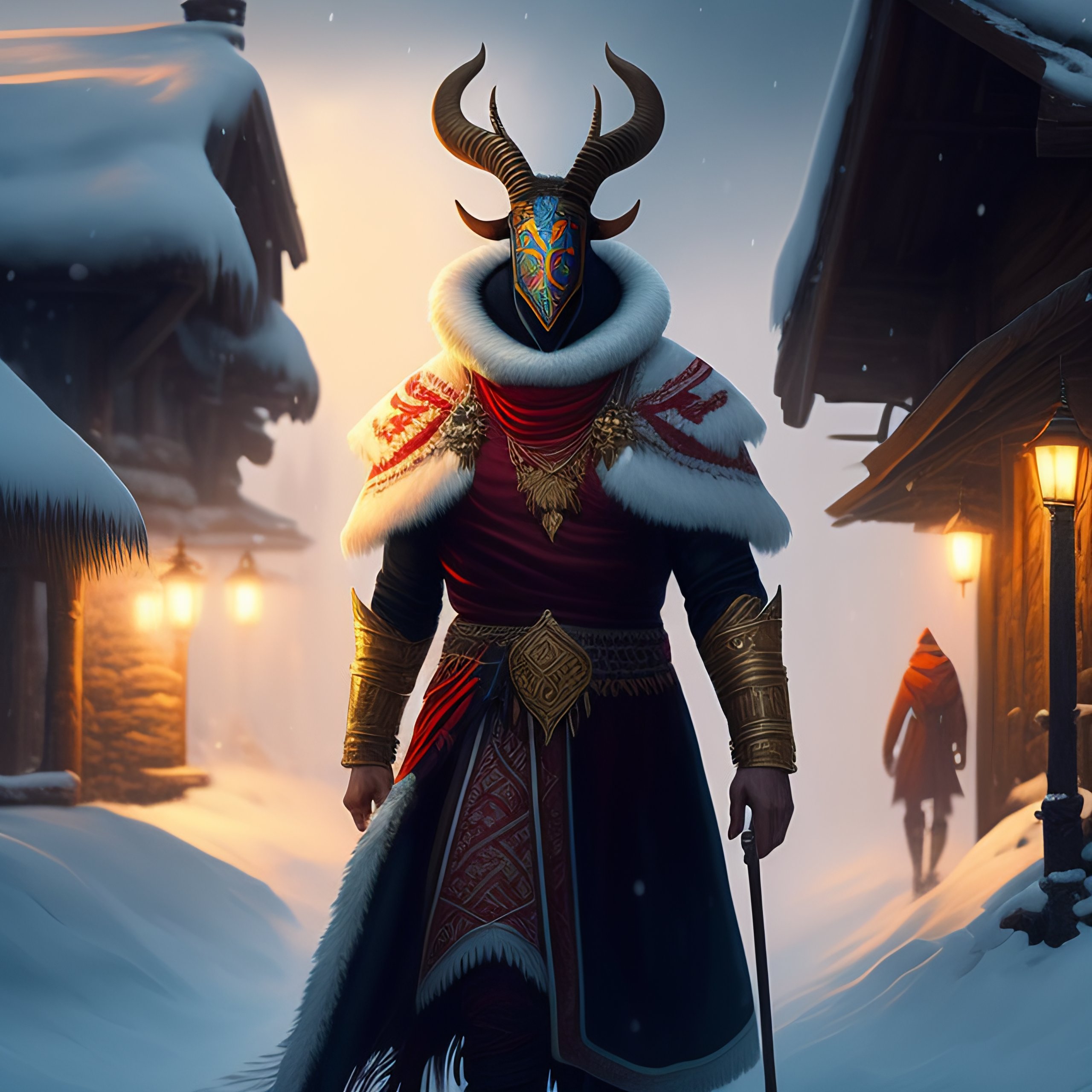 Lexica - An unknown mysterious balkan man wearing a scary kuker mask ...