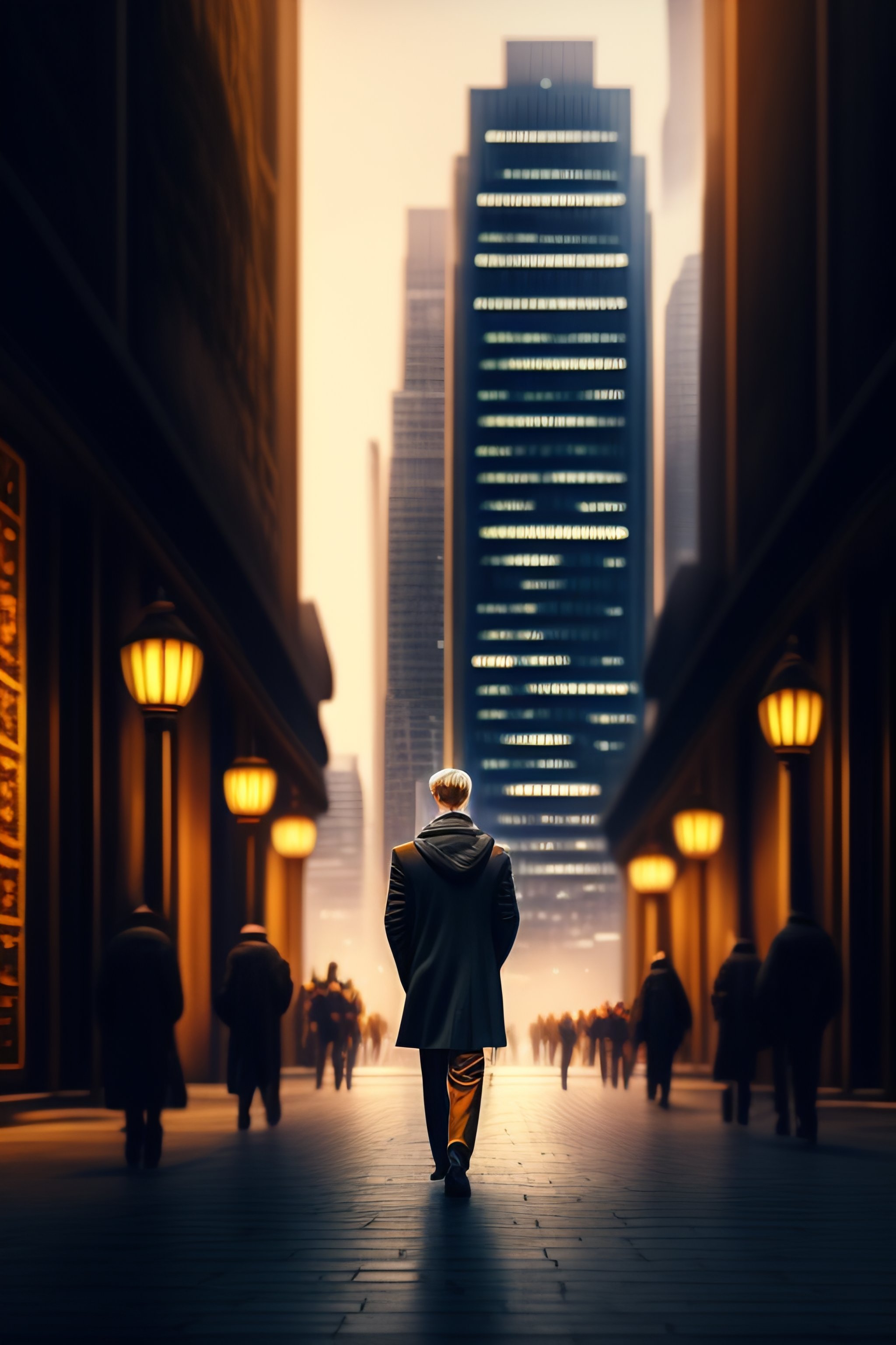 Lexica - Lonely blond man with book in hand running away and hiding ...