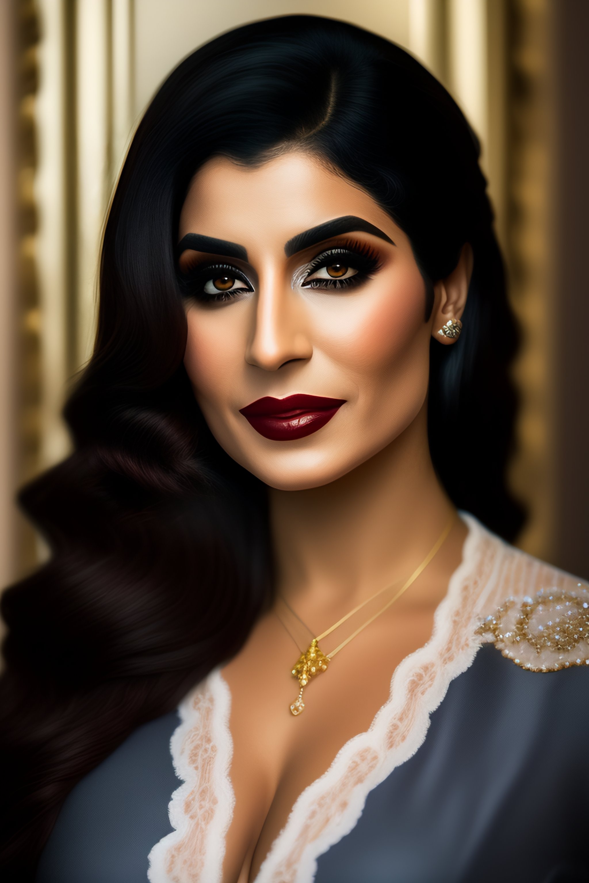 Lexica - Vampire,30 years old, female, arabic, dark hair, thick