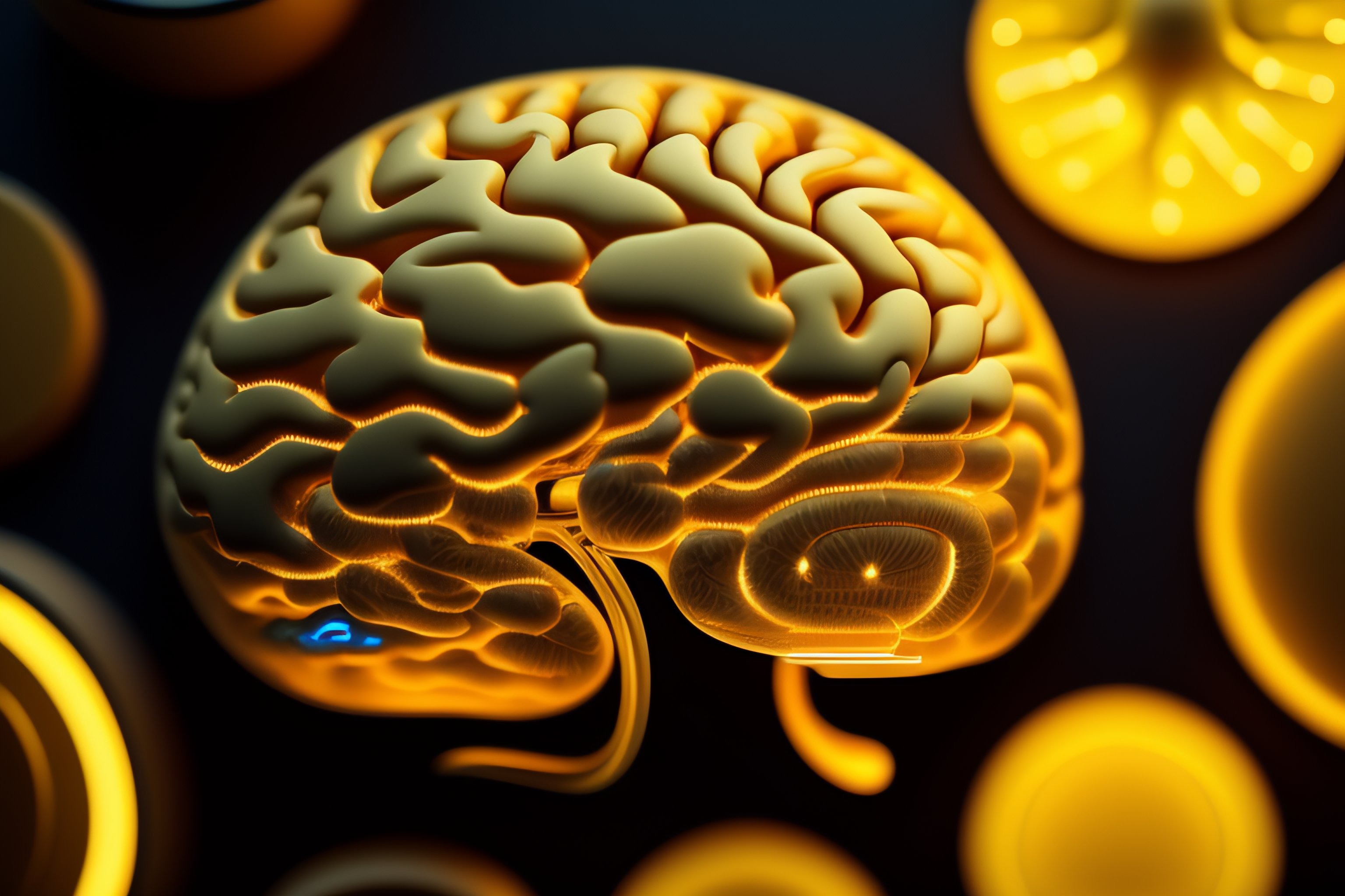 Lexica - Human brain merging machine ai parts, like iphone, light ...