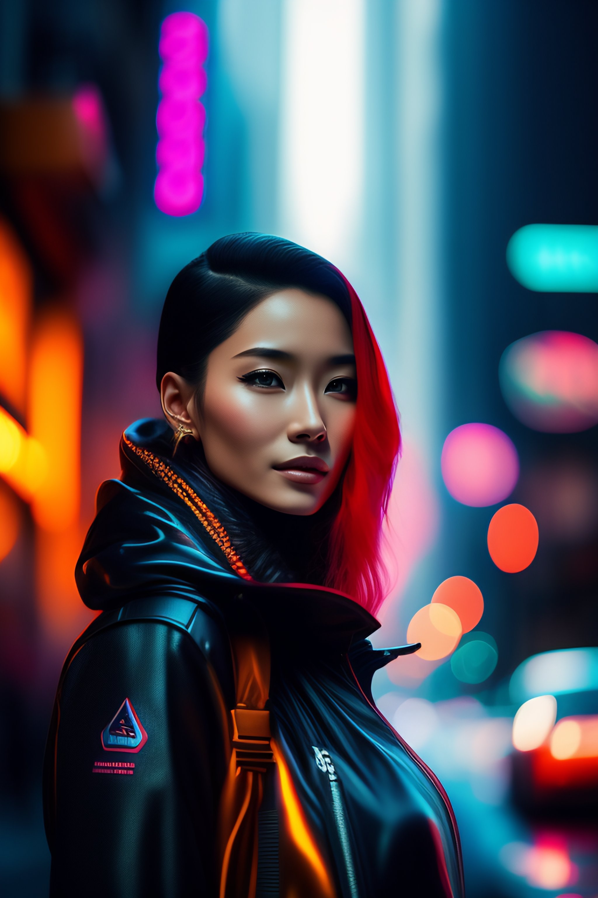Lexica - Near future, cyberpunk, immensely beautiful girl, 2060 ...