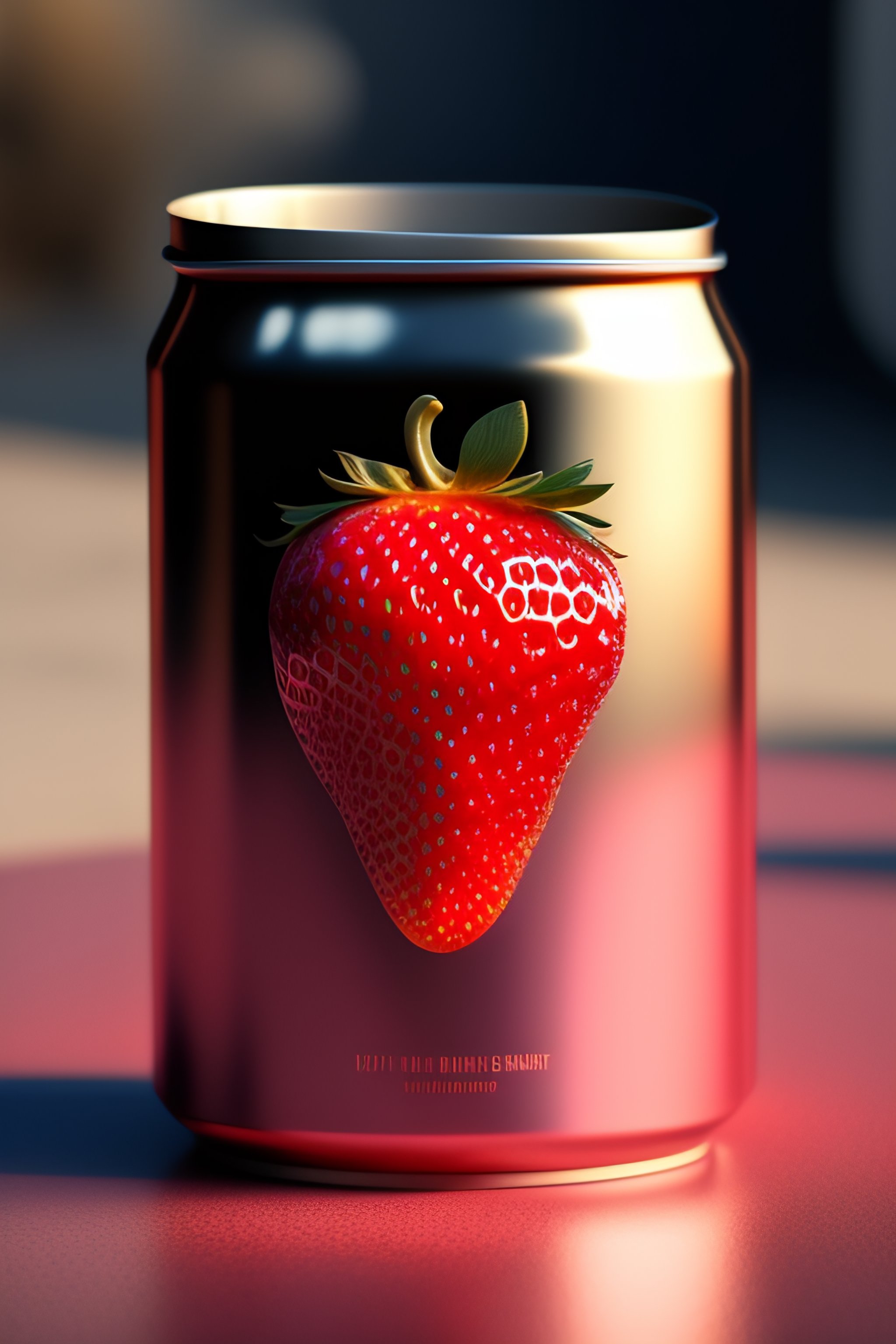 Lexica - Metal beverage can, strawberry, metal beverage can with ...