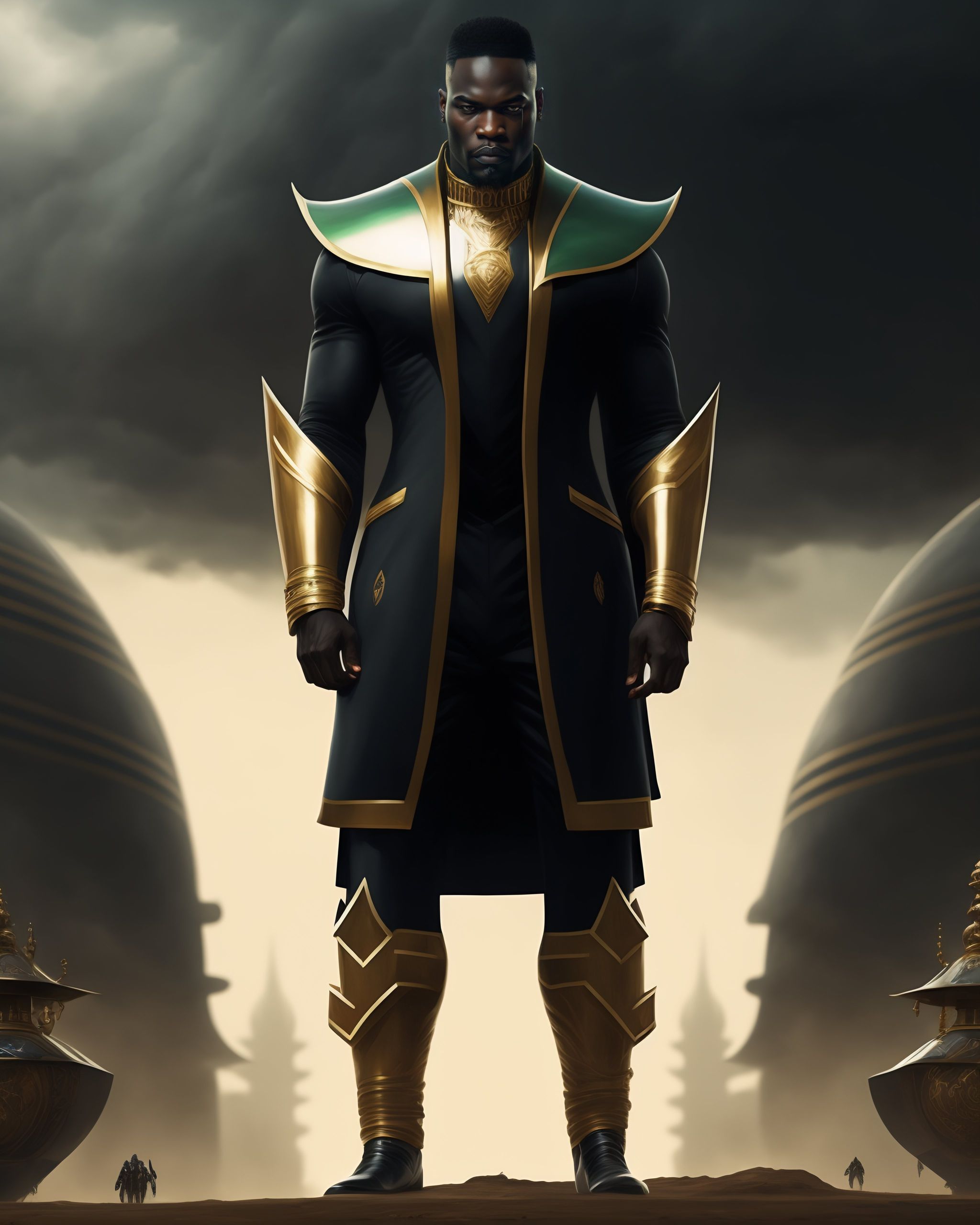 Lexica - A GLOOMY art piece depicting a full body man representation of ...