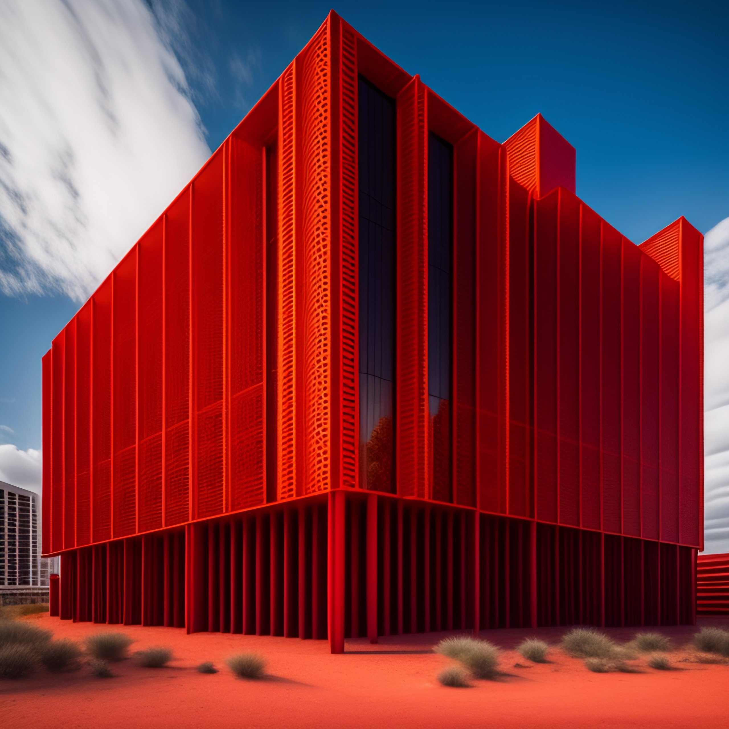 Lexica - Red Coral Building, art by mark cooper, hyper detailed, hdr ...