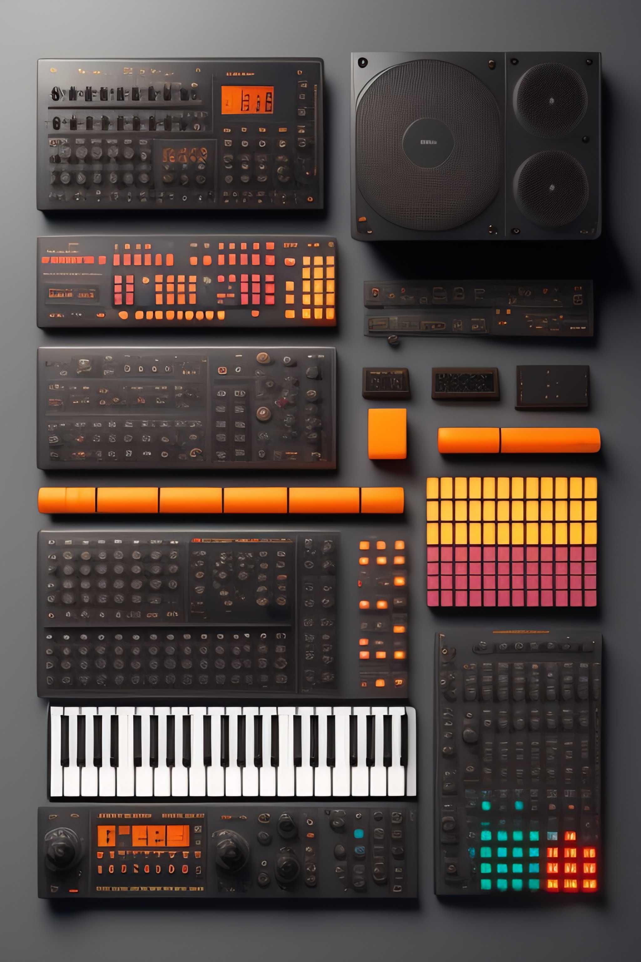 Lexica - Elektron Digitakt, Costumes and props, Knolling, Knolling ...