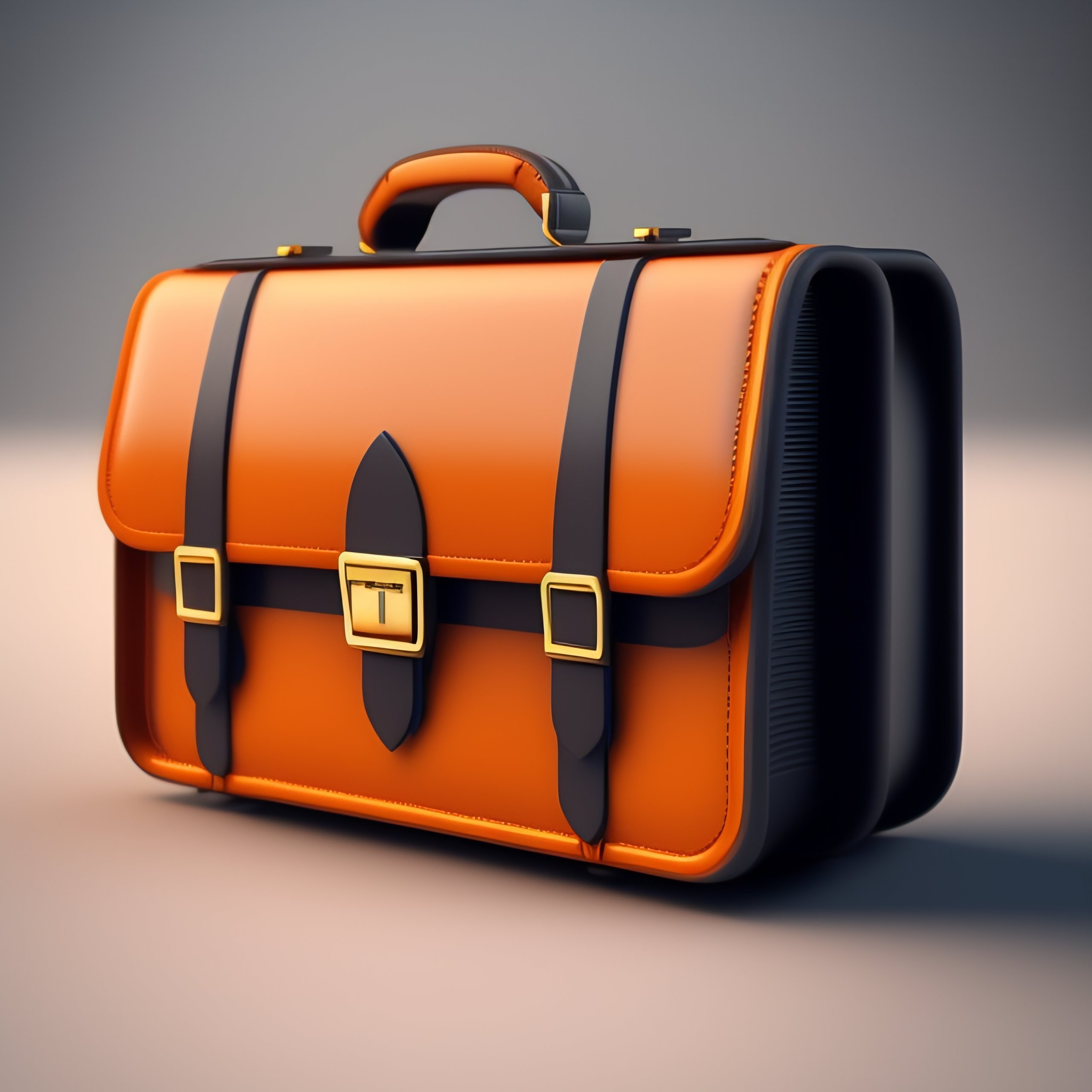 Lexica - Briefcase illustration, clay material, 3d render, minimalism ...