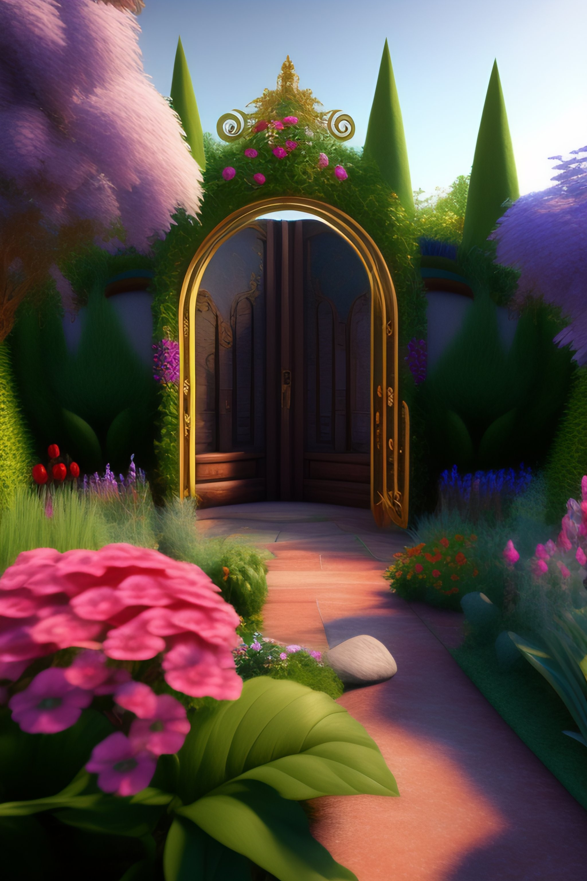 Lexica - Magic secret garden, detailed, 8k, --ar 2:3