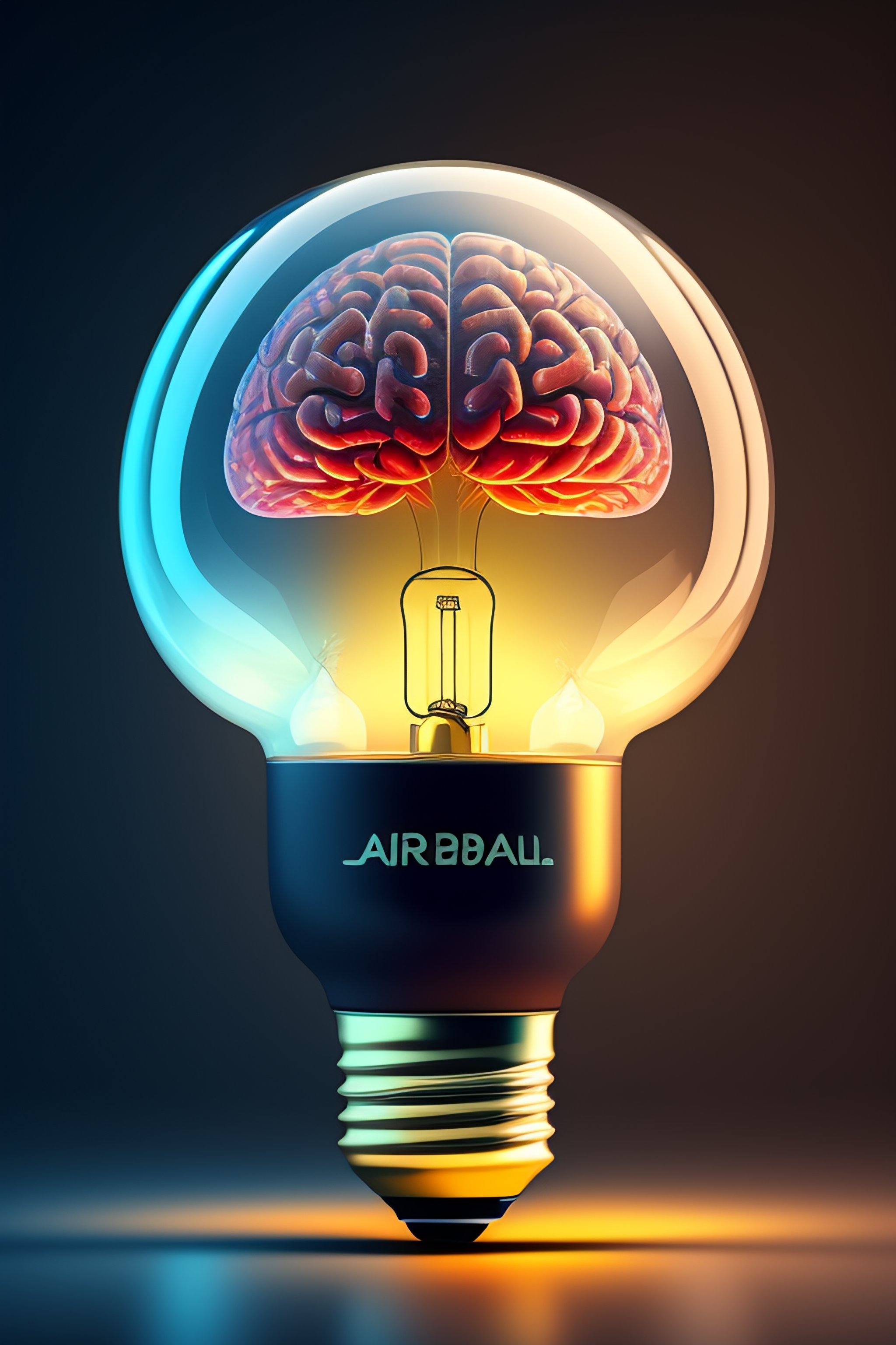 Lexica - Bulb with brain half the brain smart and half creative ...