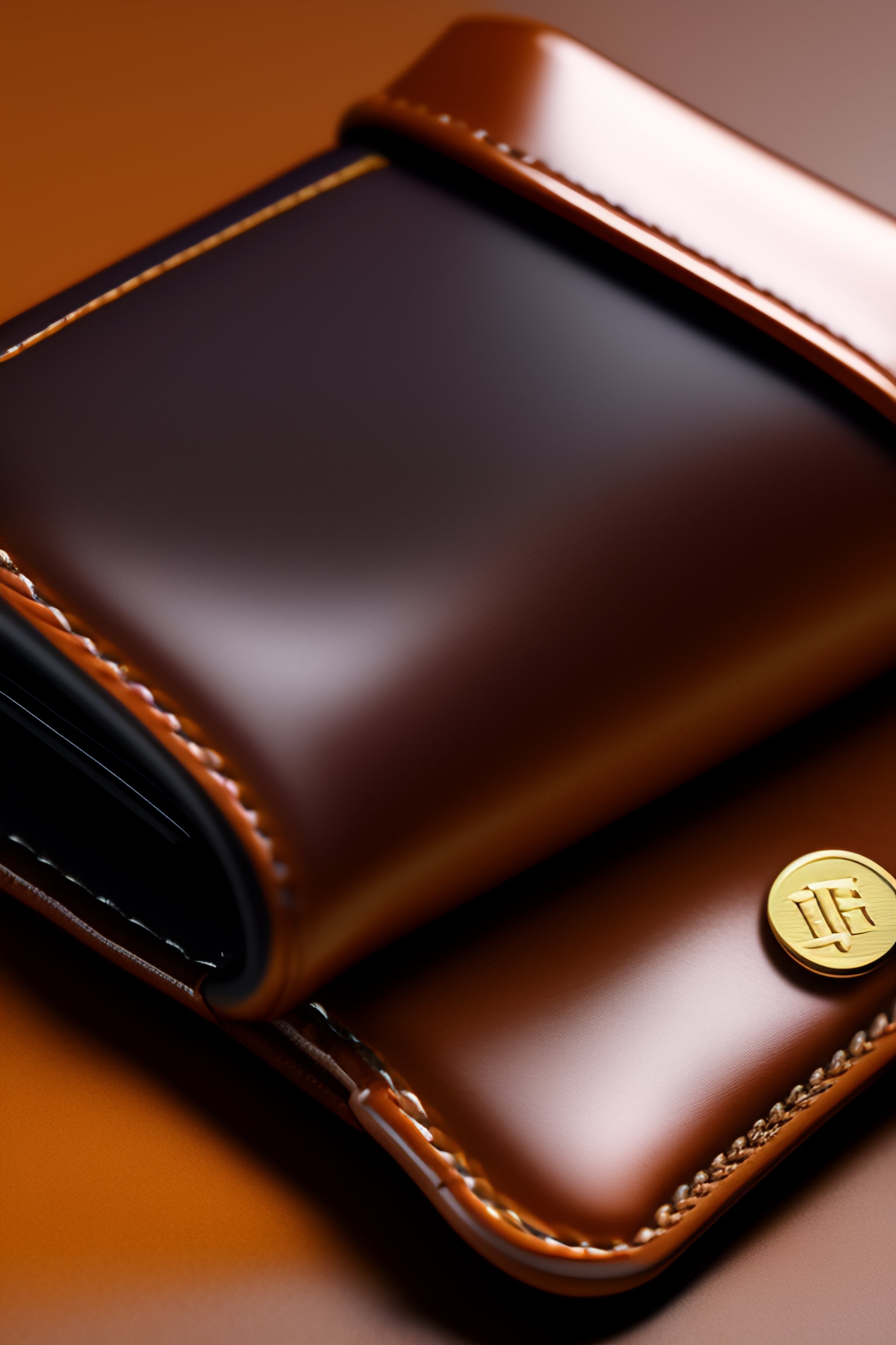 Lexica - Sleek, leather man's wallet floating around cyberspace with ...