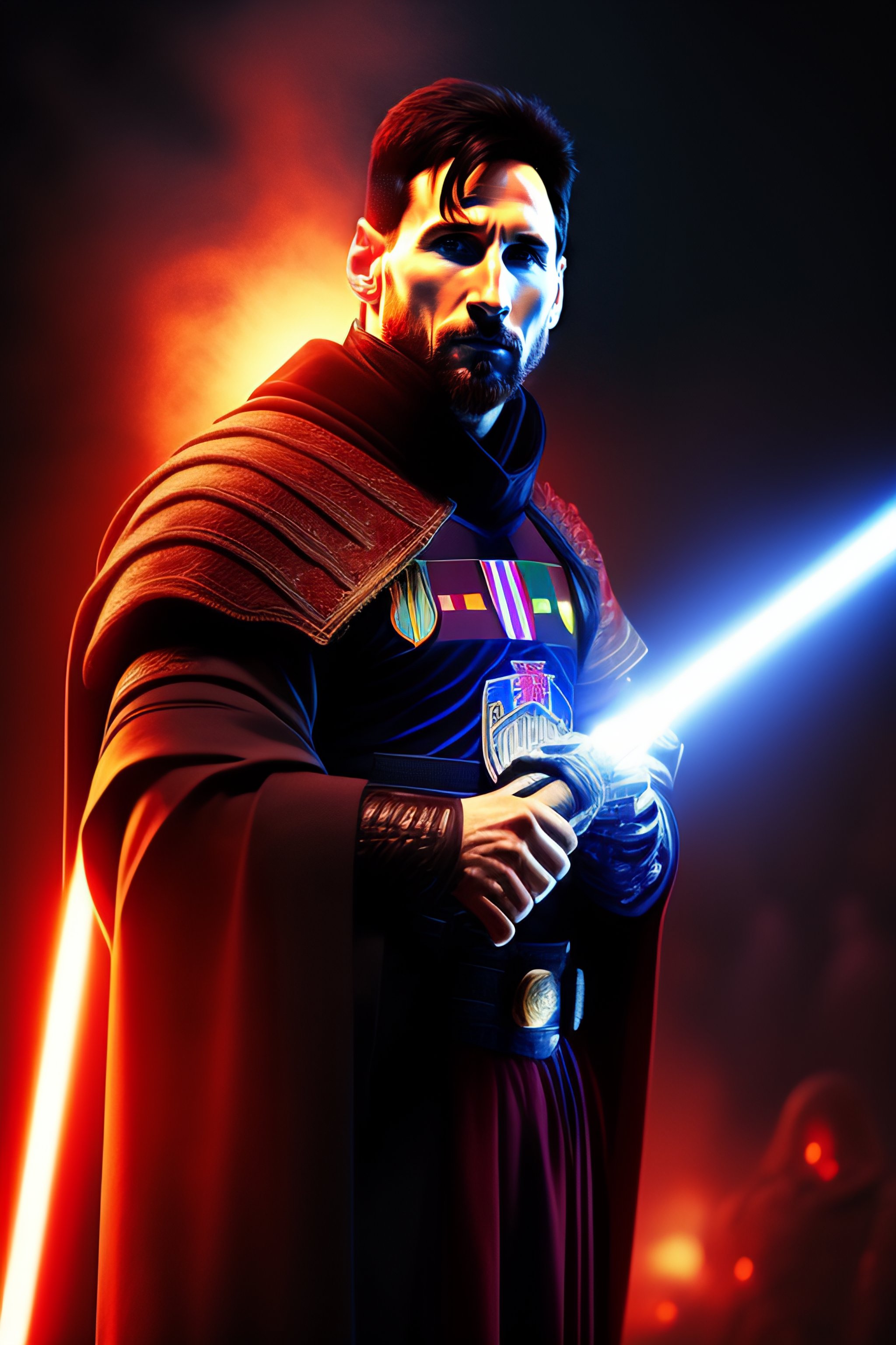 Lexica - Lionel Messi as a Master of the Sith Order, Dark Lighting ...